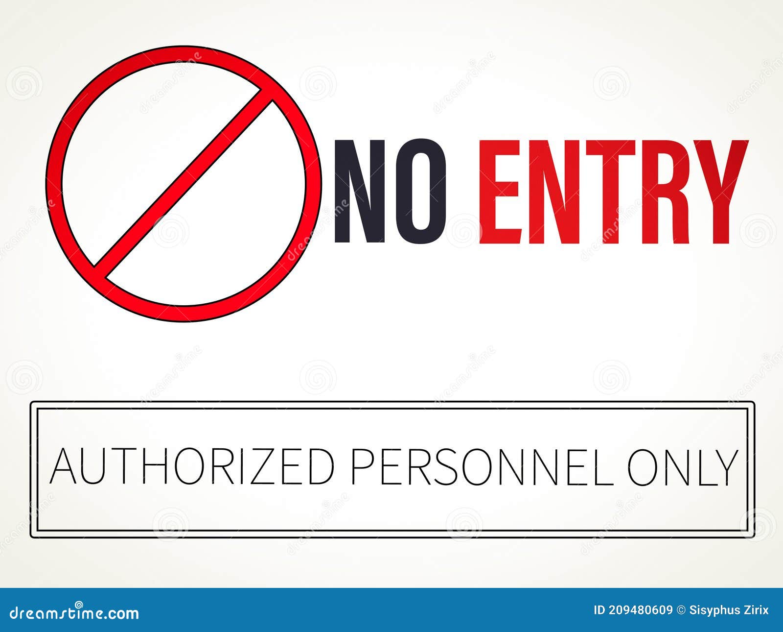 No Entry Text and Sign Illustration Image Stock Illustration ...