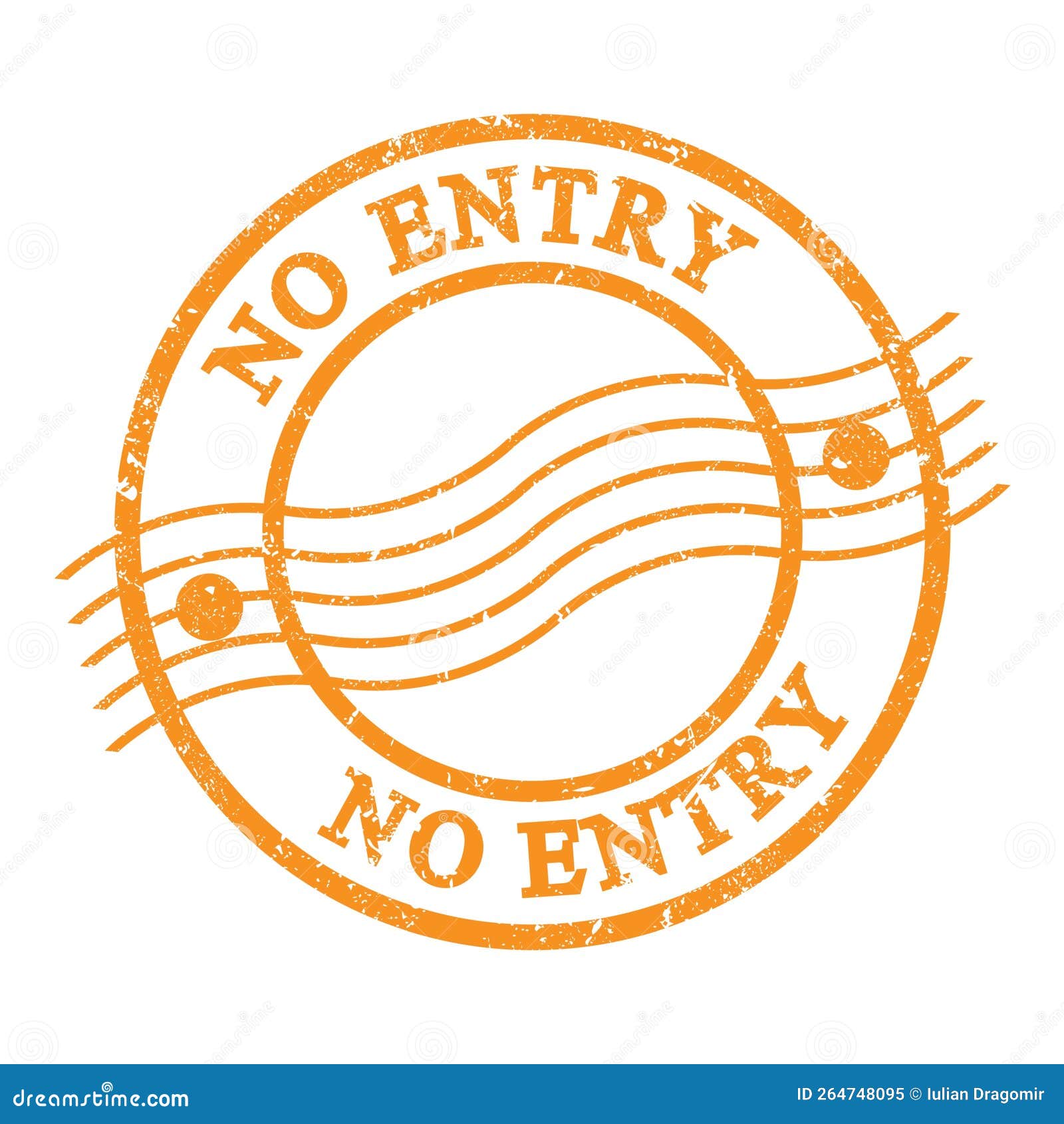 NO ENTRY, Text Written on Orange Postal Stamp Stock Illustration ... NO ENTRY, Text Written on Orange Postal Stamp Stock Illustration ...