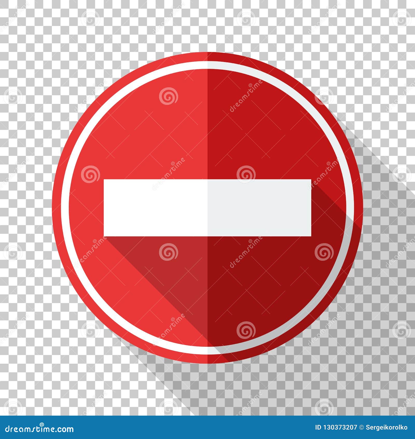 No Entry Traffic Sign in Flat Style on Transparent Background Stock ...