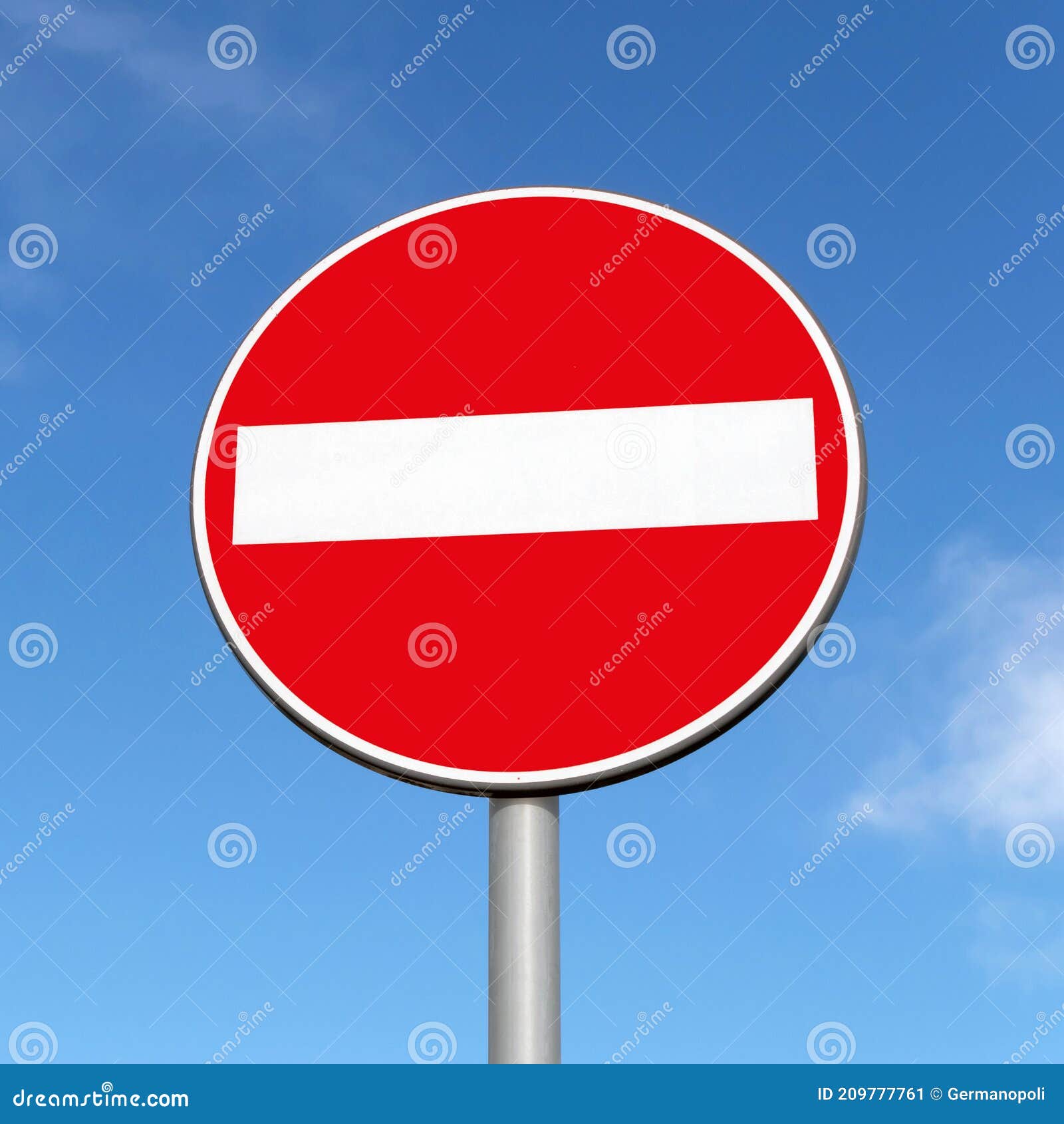No entry traffic sign stock image. Image of highway - 209777761
