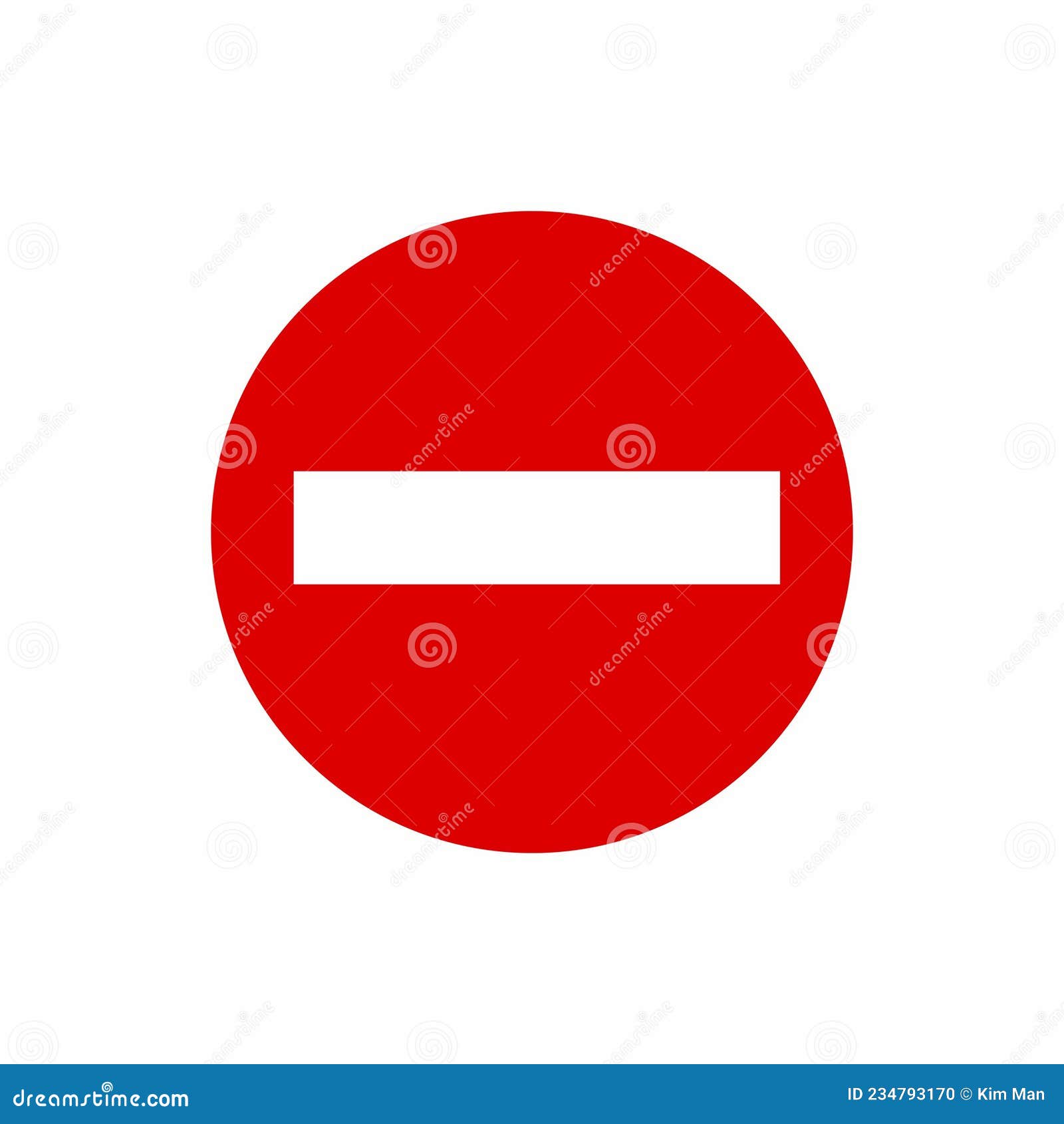 No Entry Traffic Sign. Vector Image Stock Vector - Illustration of ...
