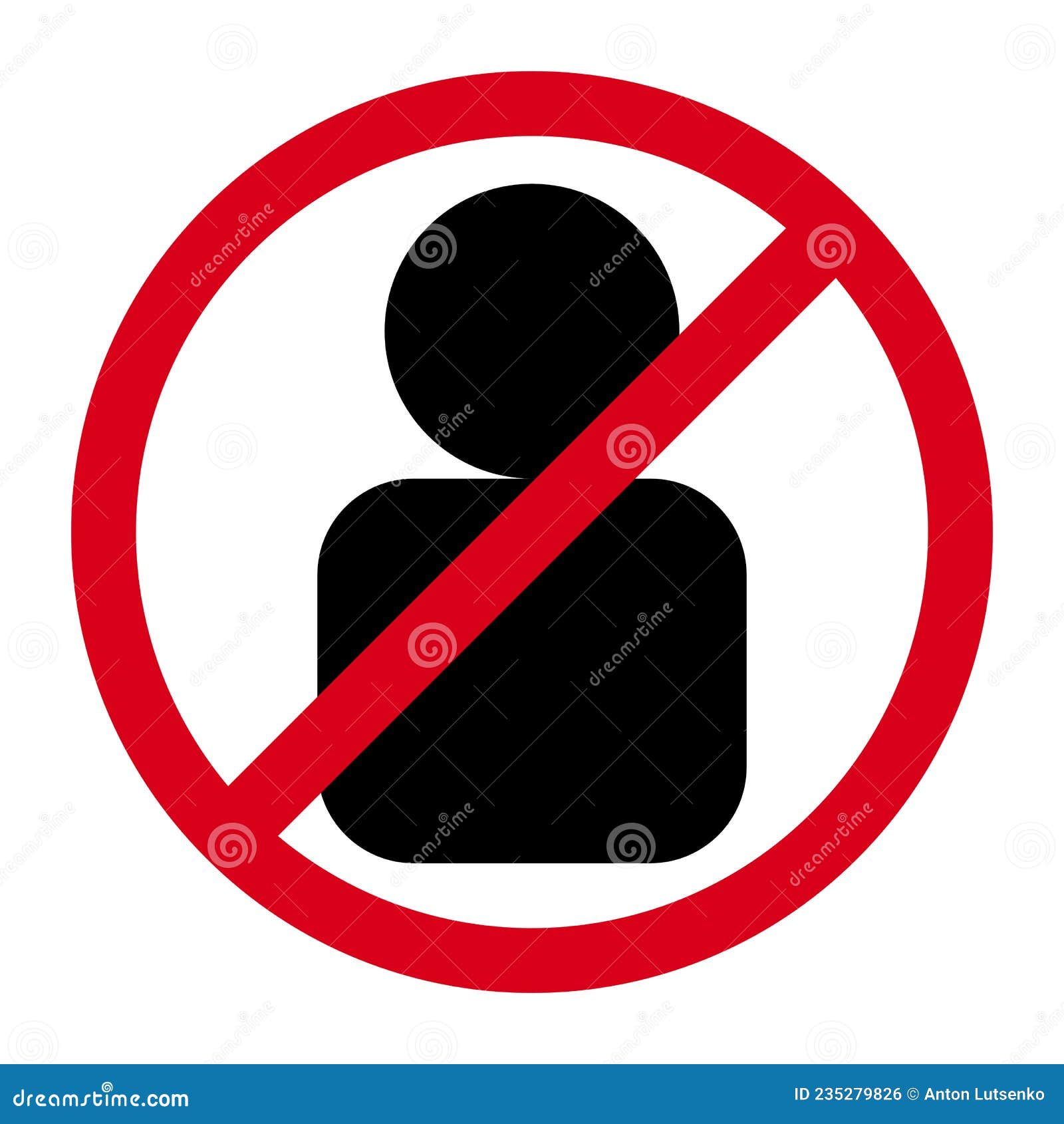 No Entry Vector Icon, People Prohibited Vector Illustration, Forbidden ...
