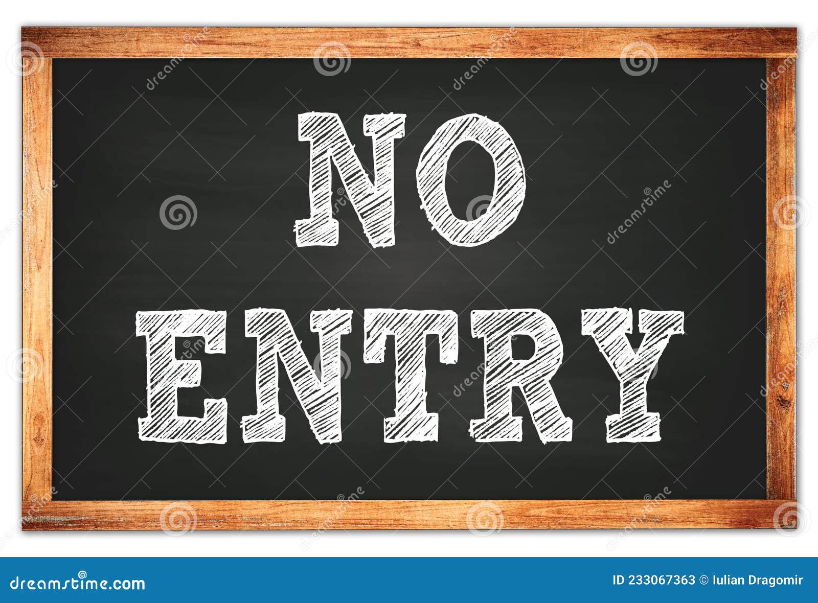 NO ENTRY Written Word On Orange Stamp Sign Royalty-Free Stock ...