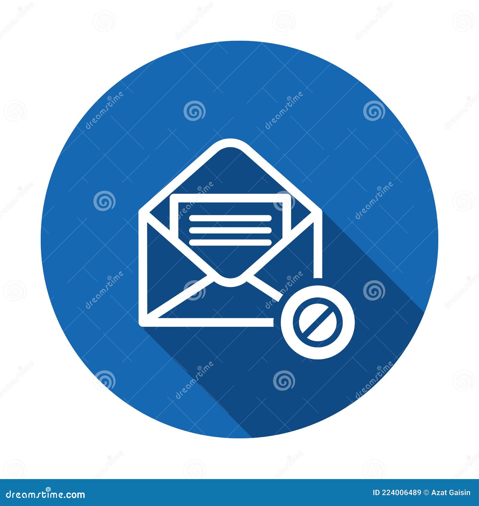 No Envelope Vector. Envelope Icon with Not Allowed Sign. Envelope Icon ...