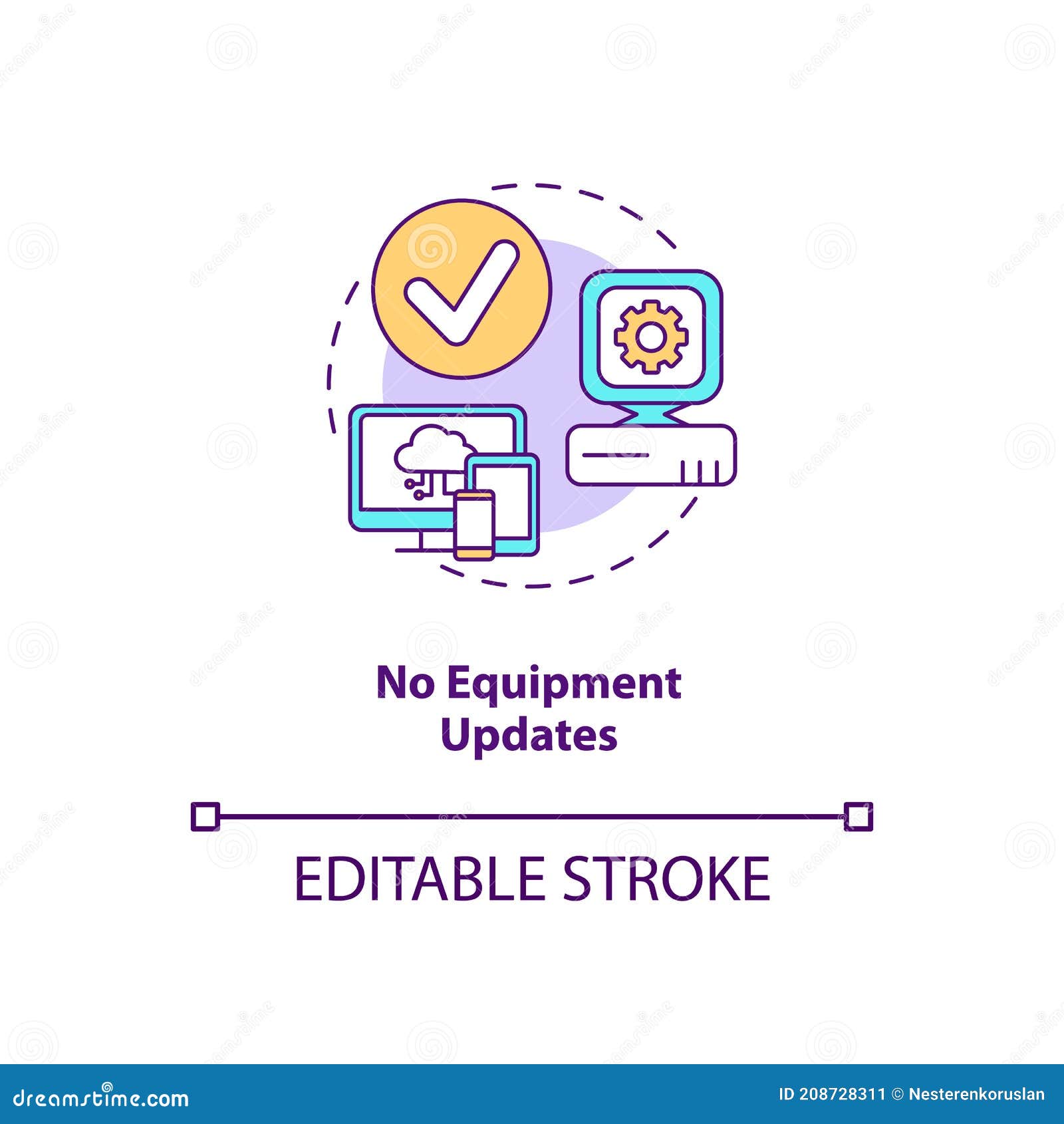 No Equipment Updates Concept Icon Stock Vector - Illustration of ...