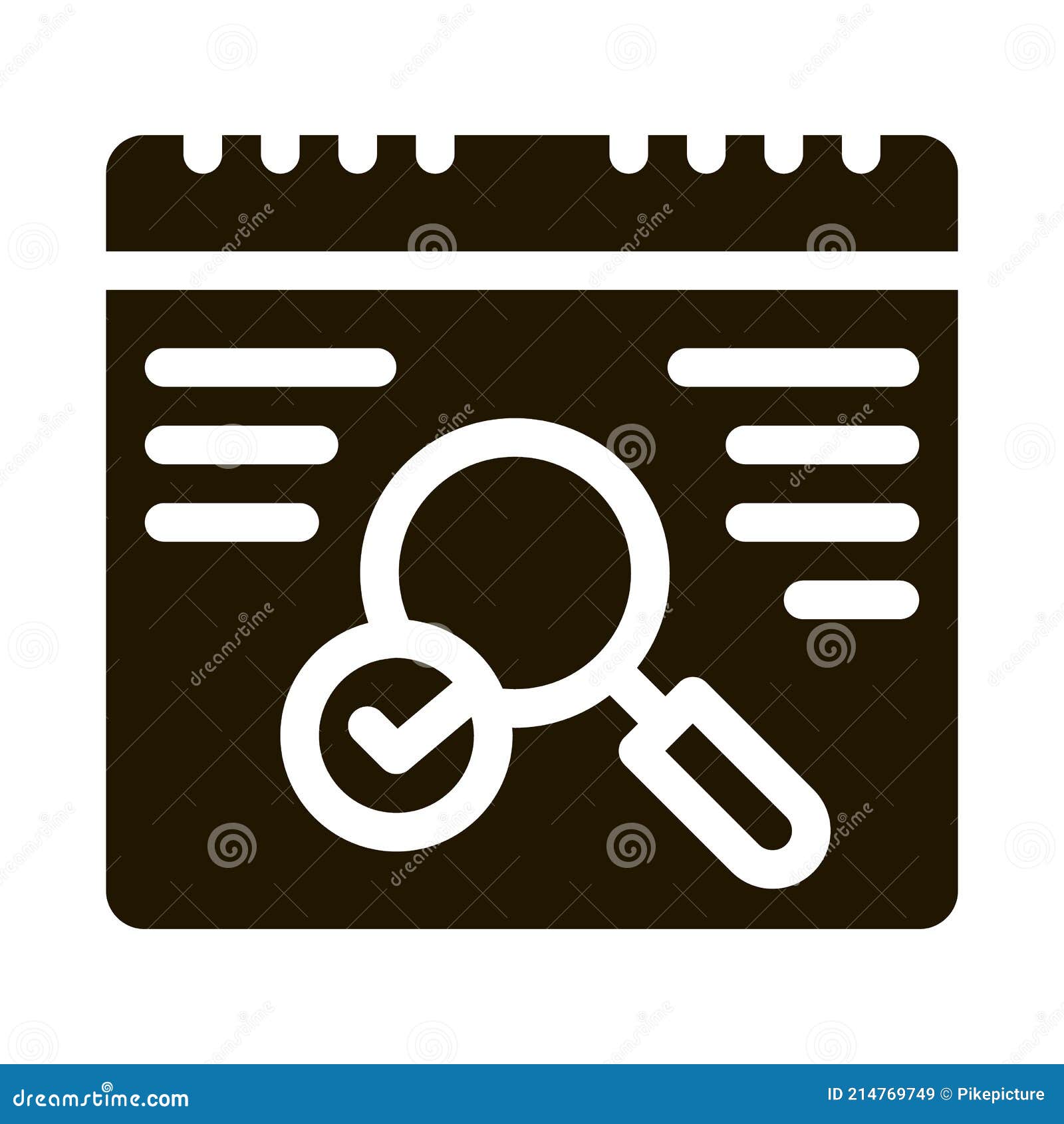 No Error Detection Icon Vector Glyph Illustration Stock Vector ...