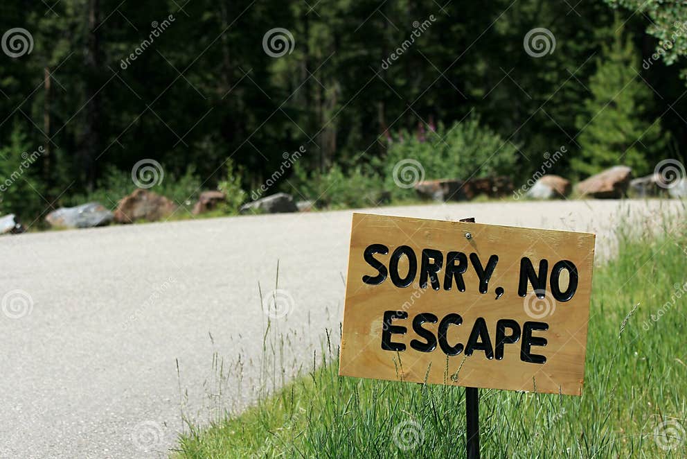 No Escape Sign stock photo. Image of wood, outside, sorry - 11114020