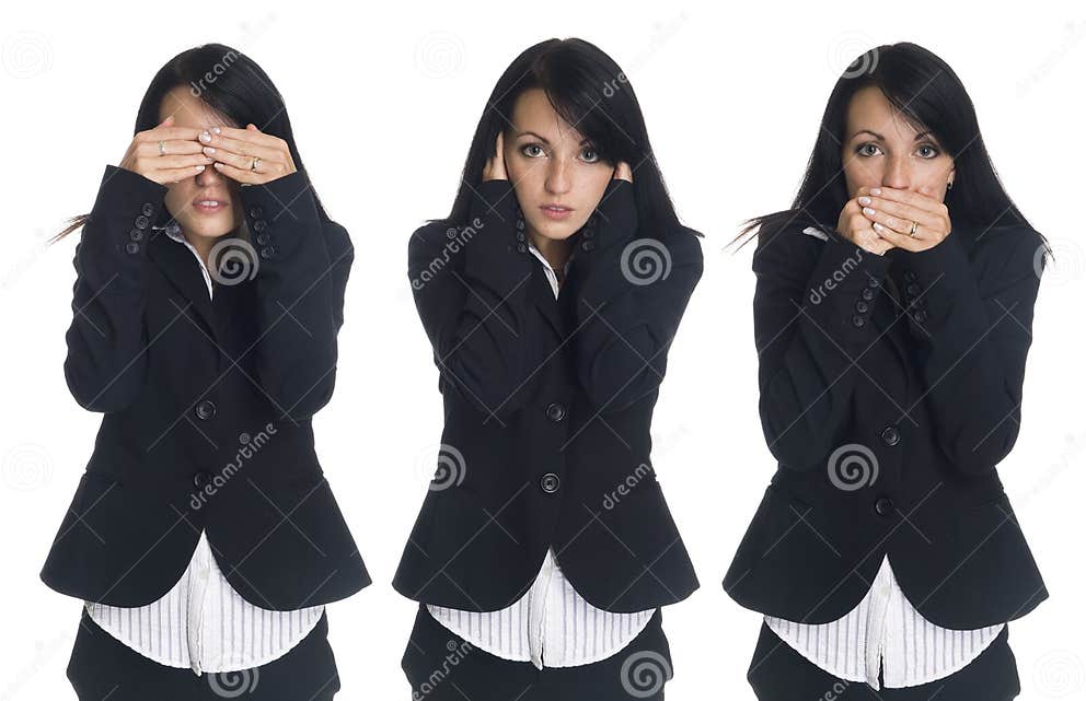 No Evil stock image. Image of dressed, businesswoman, business - 7152963