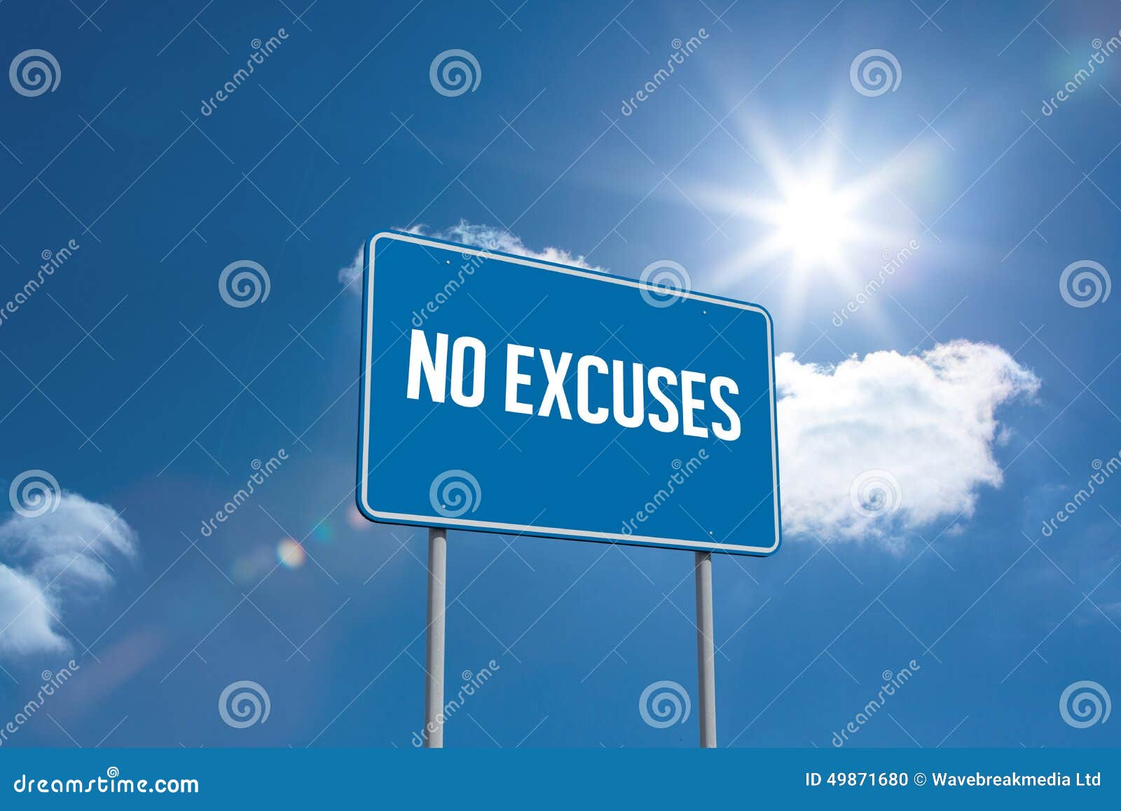 No excuses against sky stock illustration. Illustration of flare - 49871680