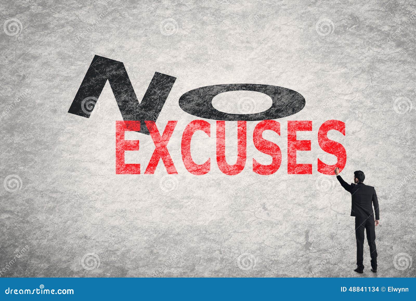 No Excuses stock photo. Image of positive, discipline - 48841134