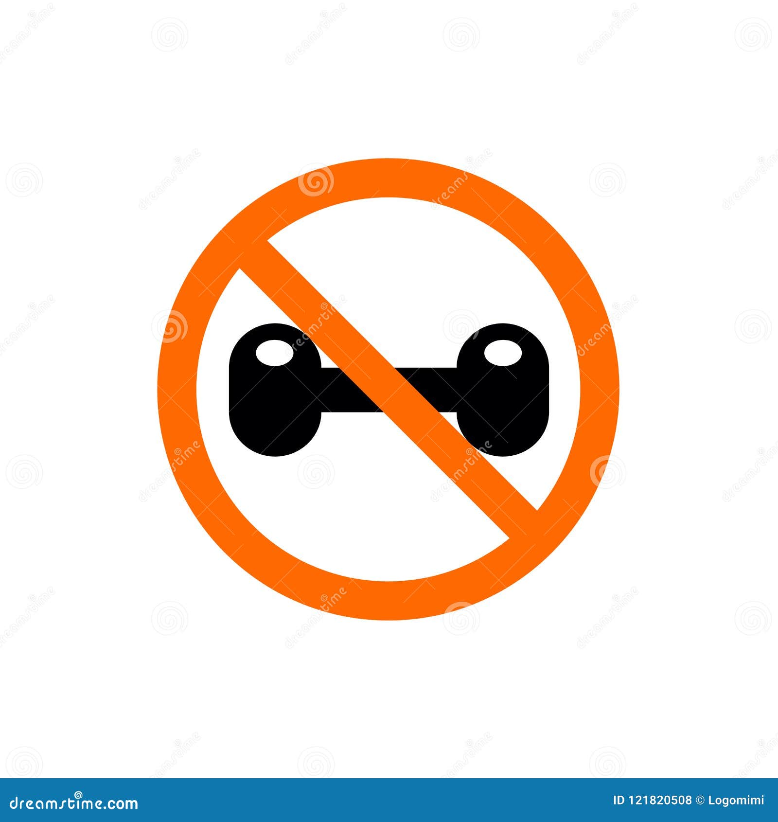 No Exercise or Workout, Dumbell Combined with Prohibiton or Forbidden ...