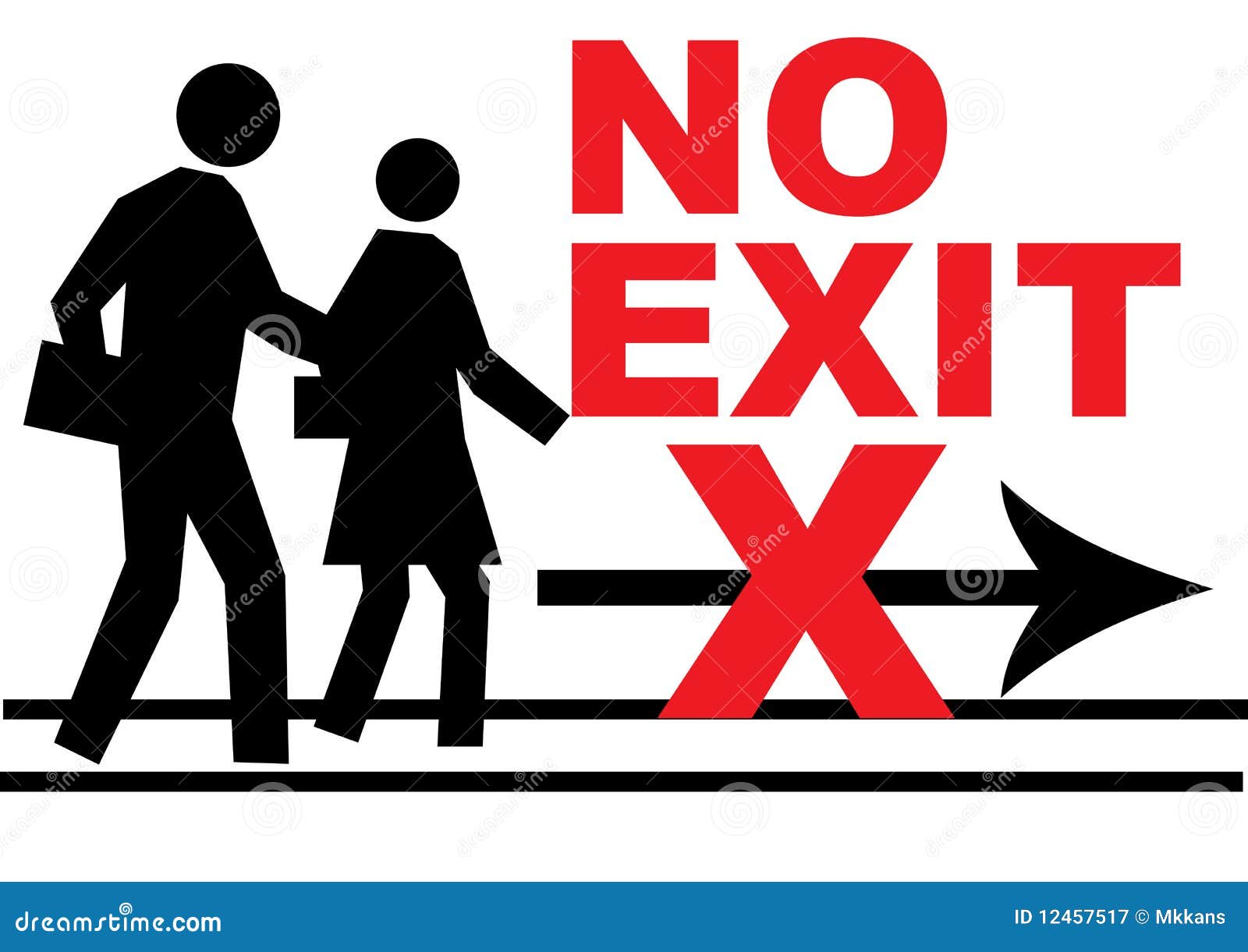 No Exit stock illustration. Illustration of safety, pattern - 12457517