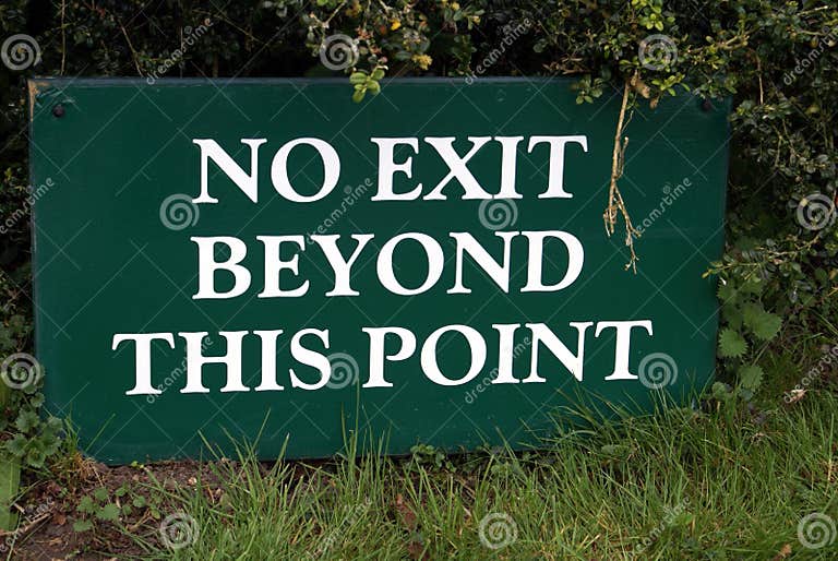No Exit Beyond this Point Sign Stock Photo - Image of urban, point ...