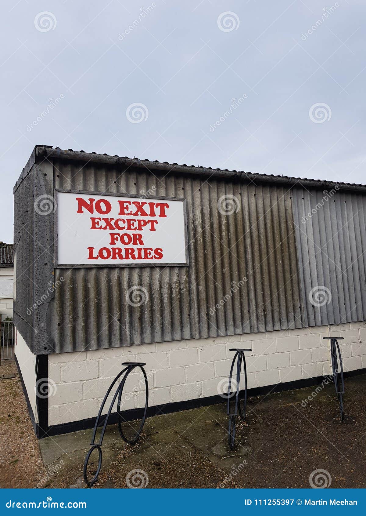 No Exit Except for Lorries Sign. Stock Image - Image of truck ...