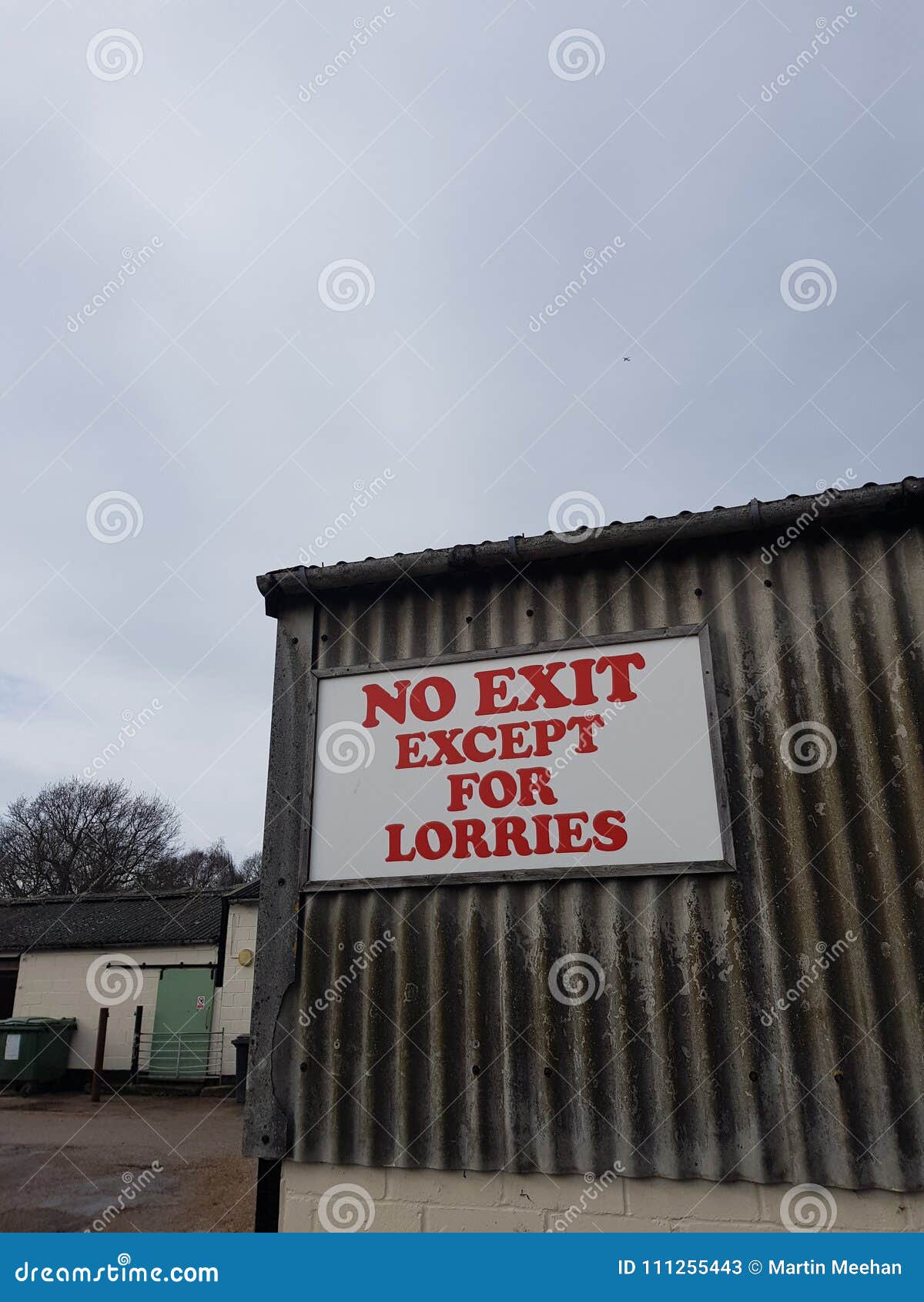 No Exit Except for Lorries Sign. Stock Image - Image of outside ...