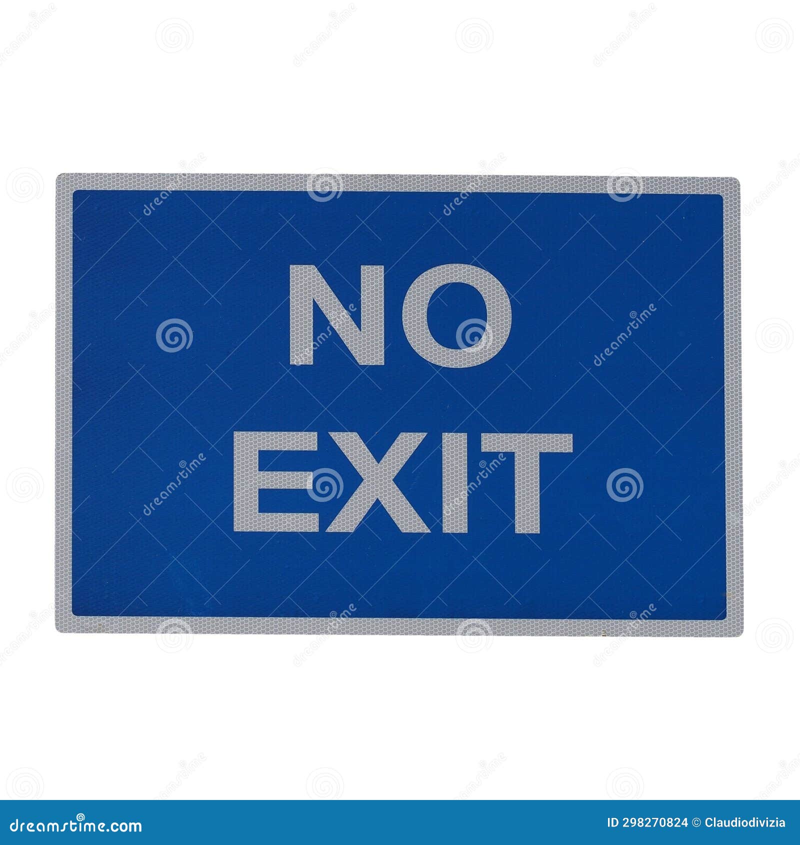 No Exit Sign Isolated Over White Stock Illustration - Illustration of ...