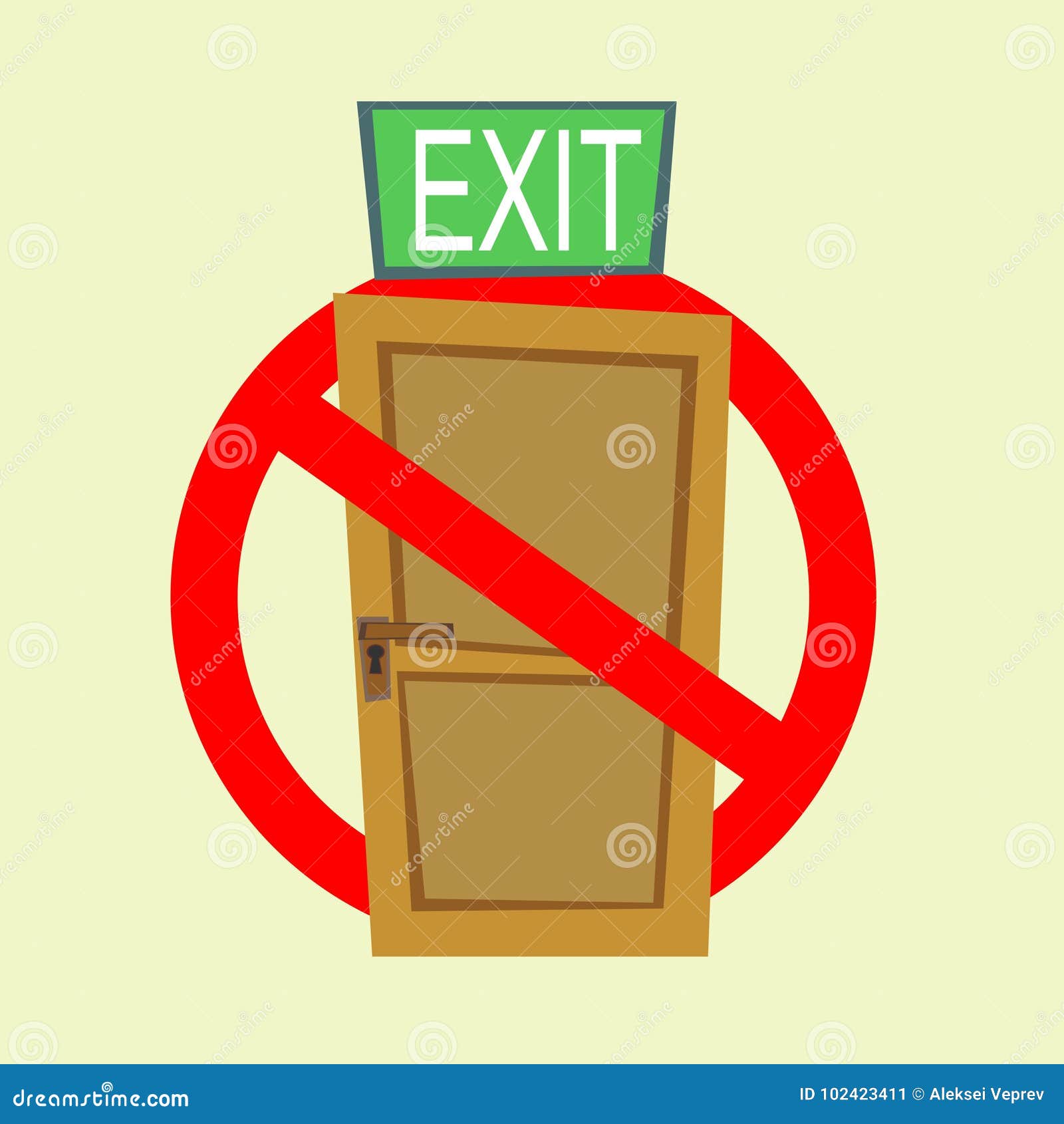 No Exit Sign stock vector. Illustration of beware, forbidden - 102423411