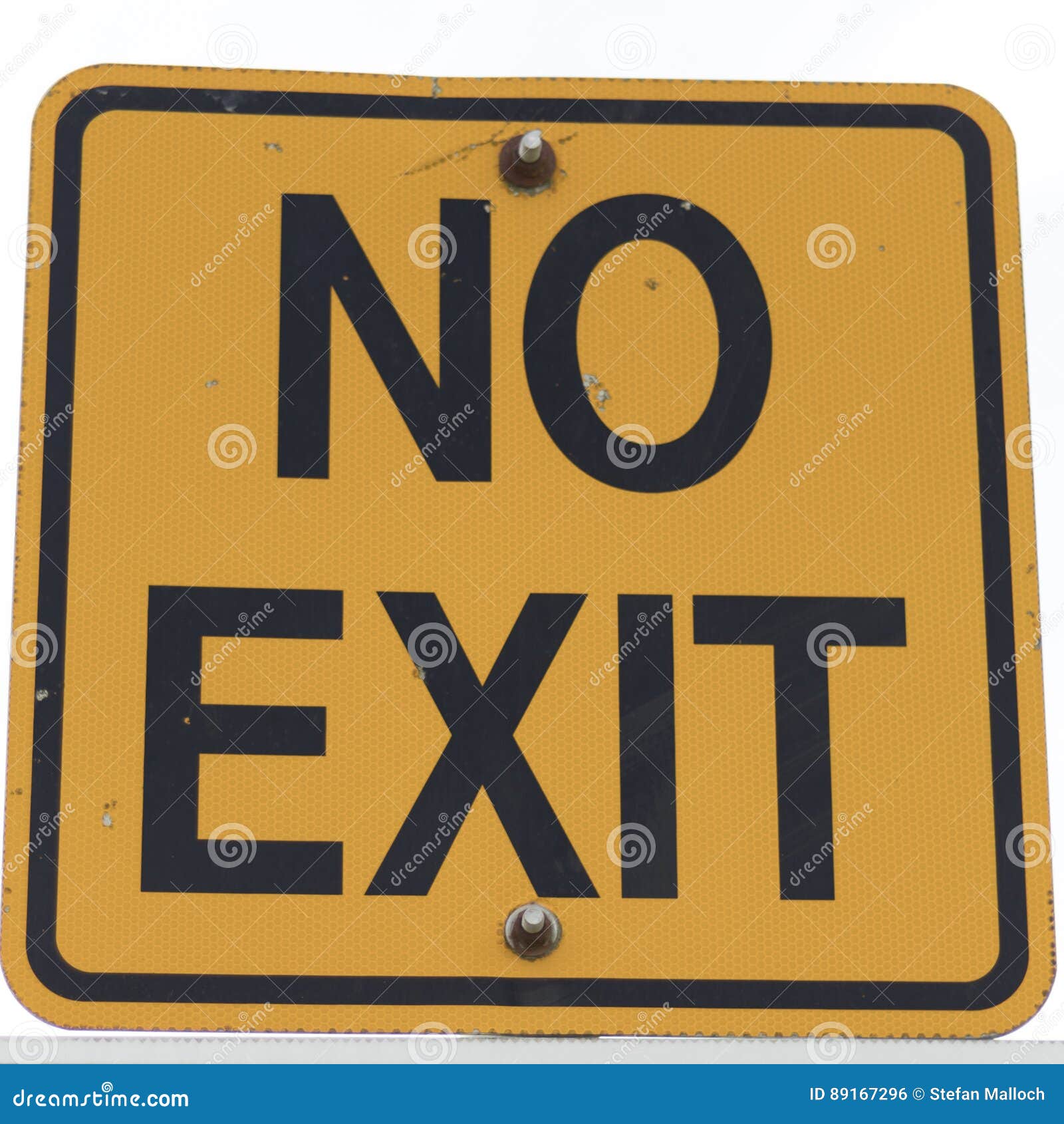 No Exit Sign stock photo. Image of road, close, signalling - 89167296