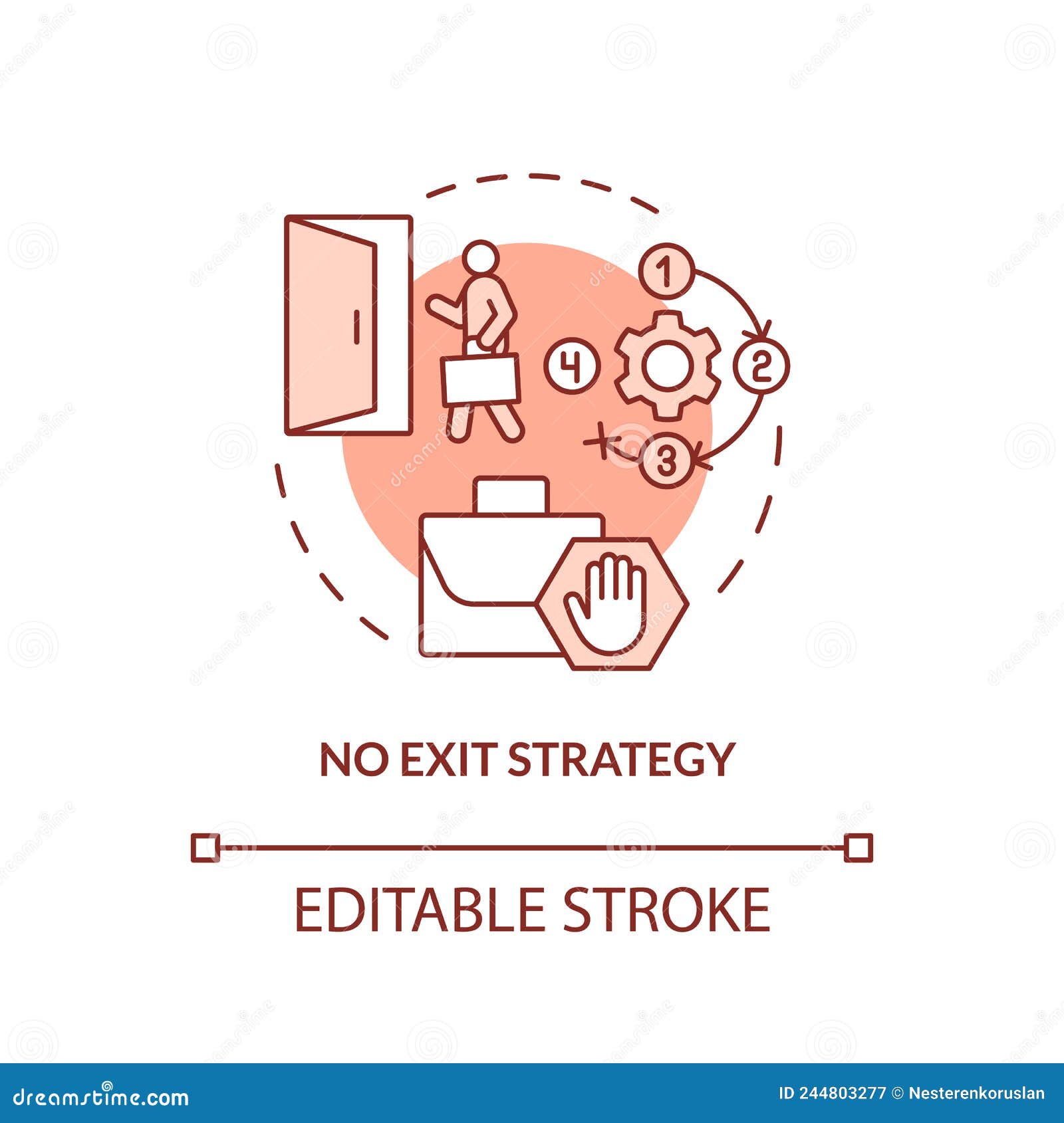 No Exit Strategy Terracotta Concept Icon Stock Vector - Illustration of ... No Exit Strategy Terracotta Concept Icon Stock Vector - Illustration of ...