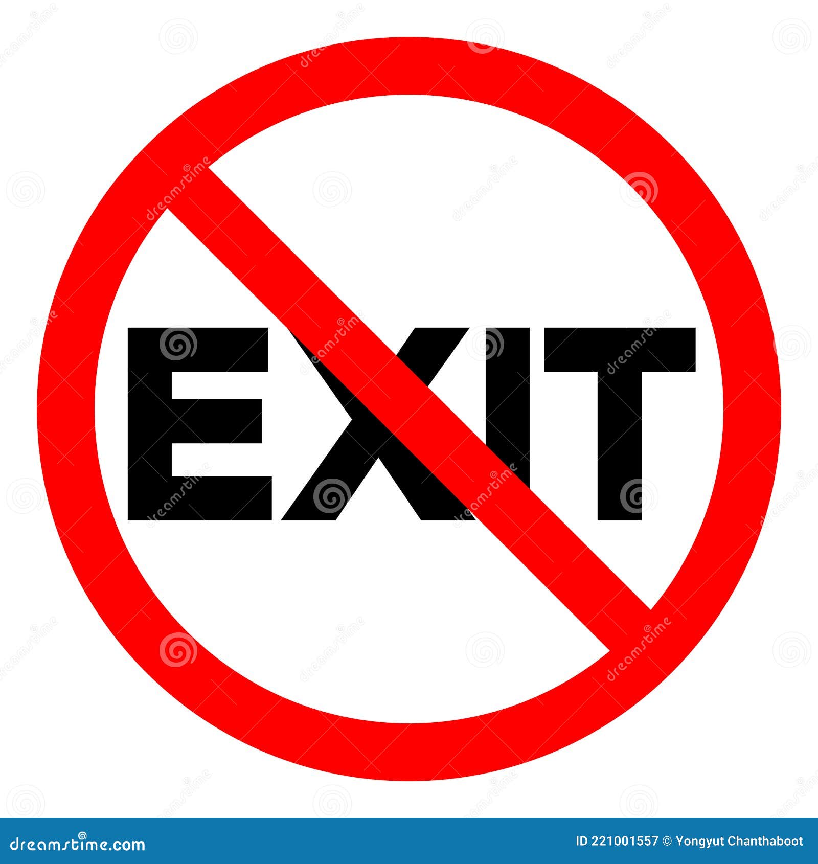 No Exit Symbol Sign ,Vector Illustration, Isolate on White Background ...