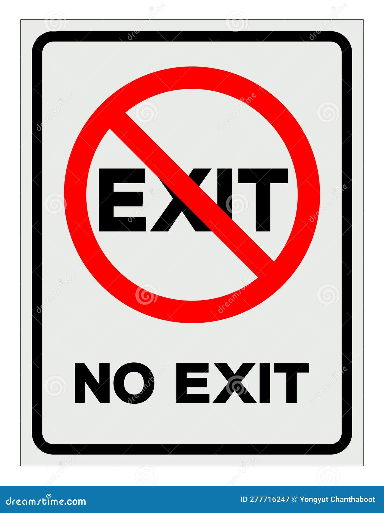 No Exit Symbol Sign ,Vector Illustration, Isolate on White Background ...