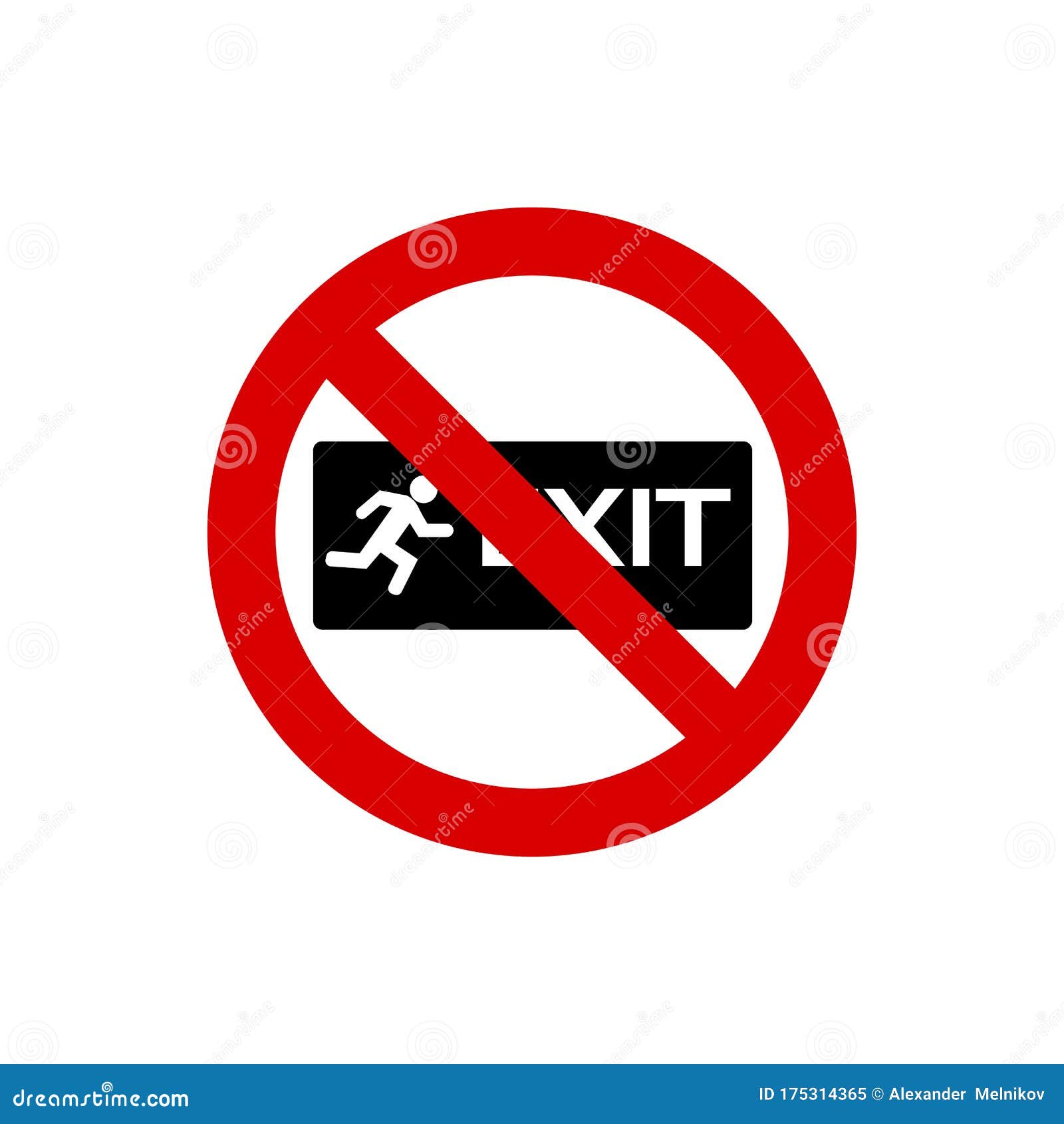 No Exit Vector Icon. Vector Illustration Eps 10 Stock Illustration ...