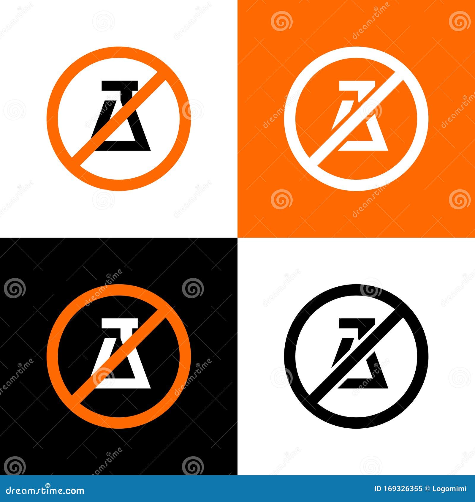 No Experiment Sign, Science Forbidden Icon - Vector Stock Vector ...