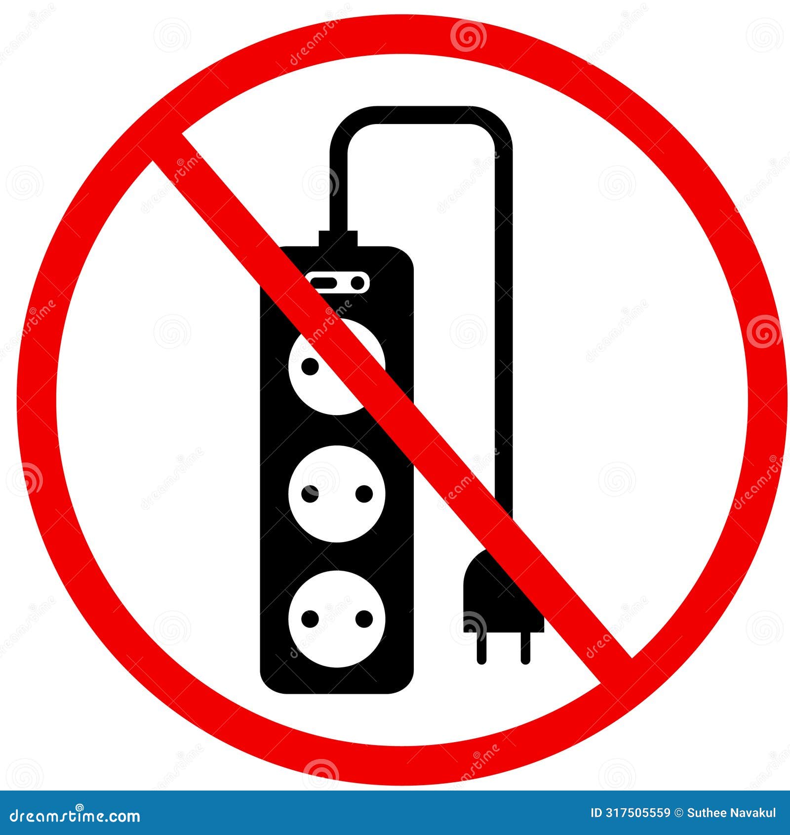 No Extension Cord Voltage Symbol. Do Not Use Extension Cord Sign ... No Extension Cord Voltage Symbol. Do Not Use Extension Cord Sign ...