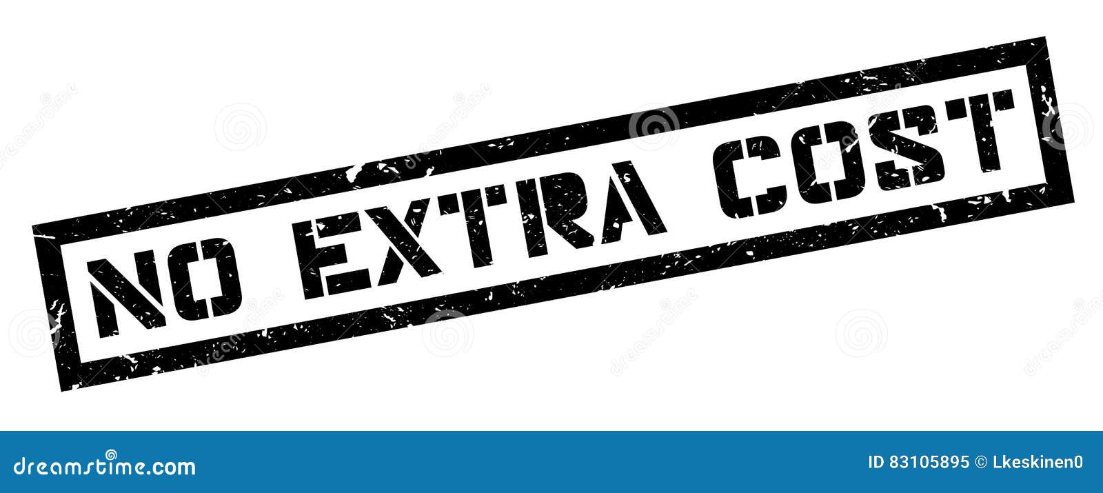 No Extra Cost rubber stamp stock vector. Illustration of symbol - 83105895