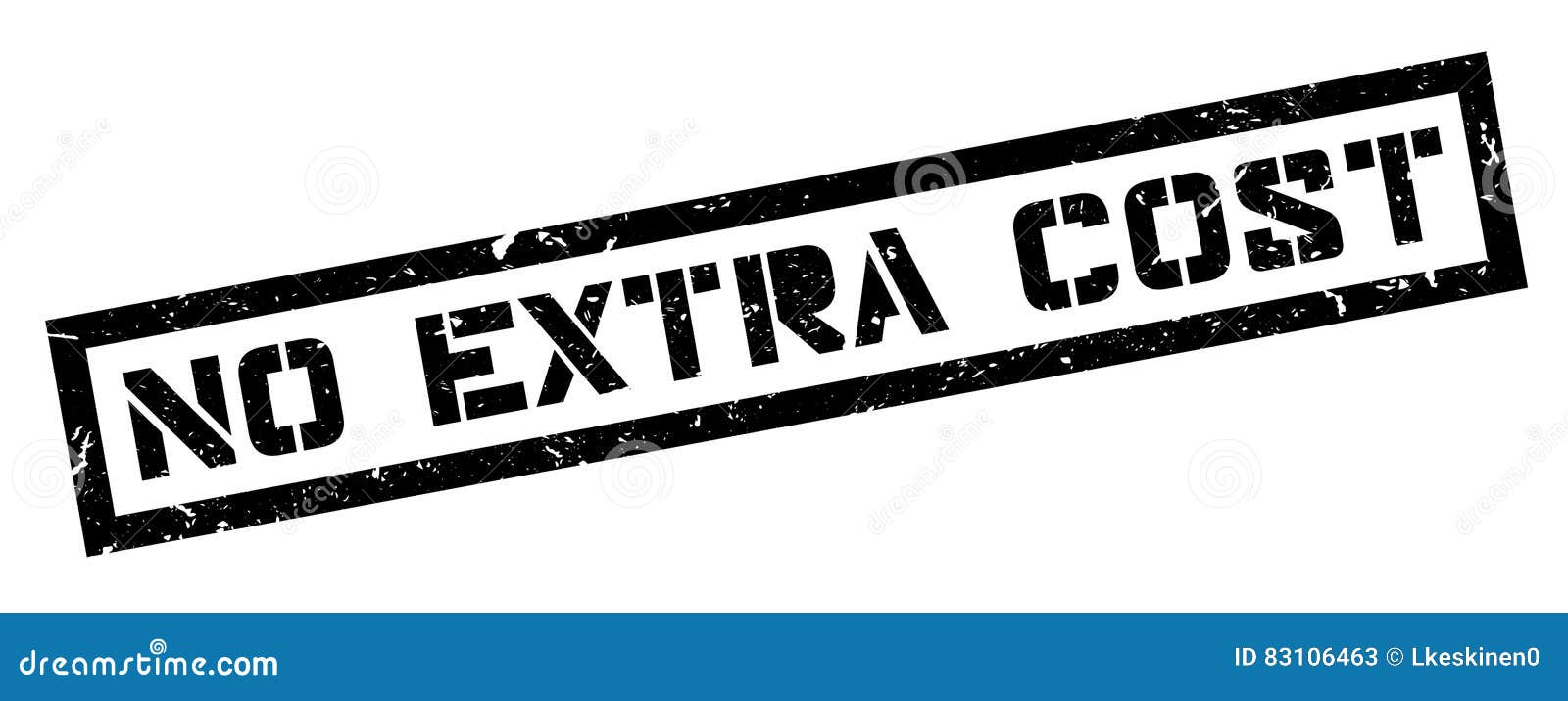 No Extra Cost rubber stamp stock vector. Illustration of outlay - 83106463