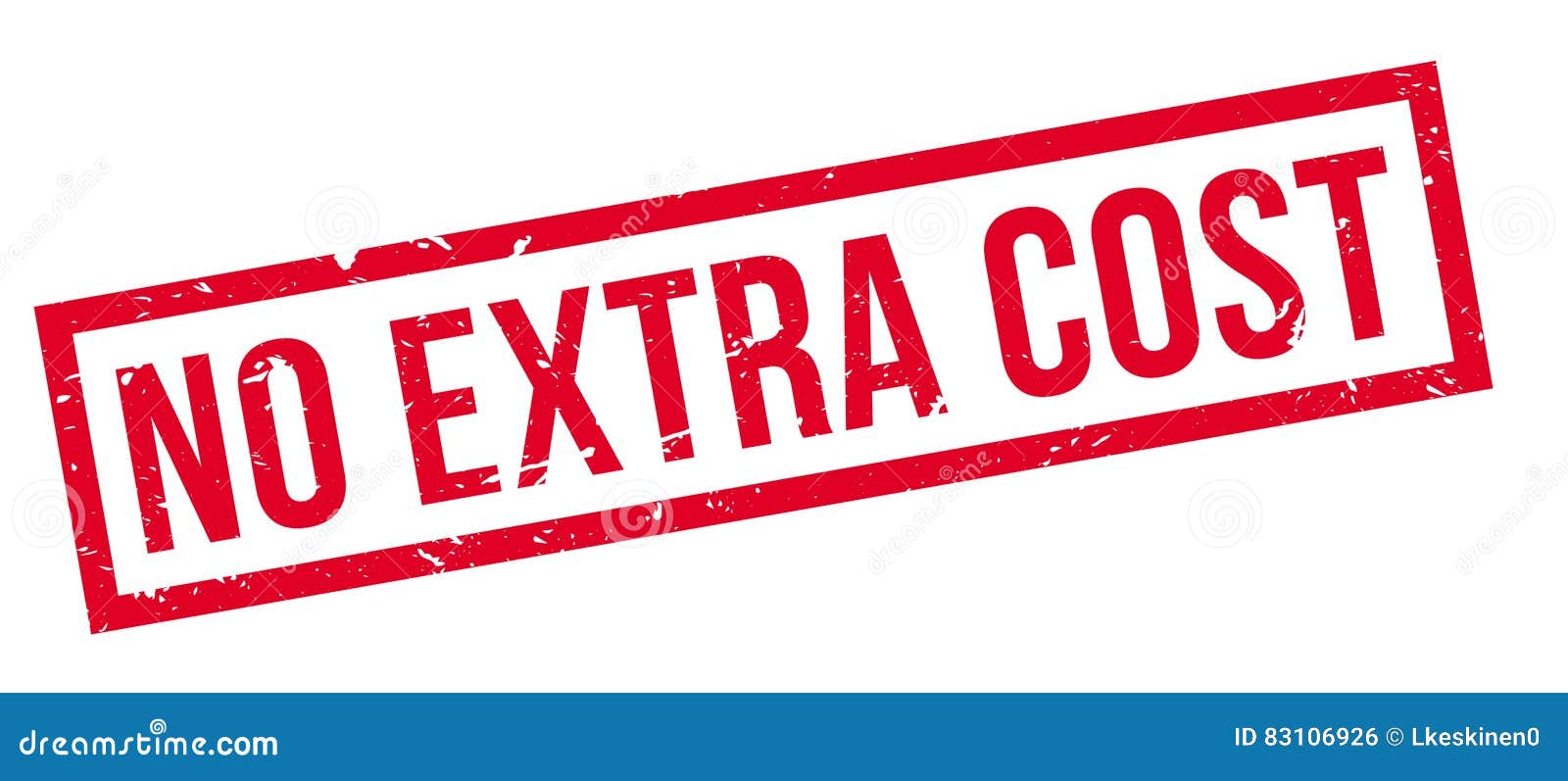 No Extra Cost rubber stamp stock vector. Illustration of grungy - 83106926