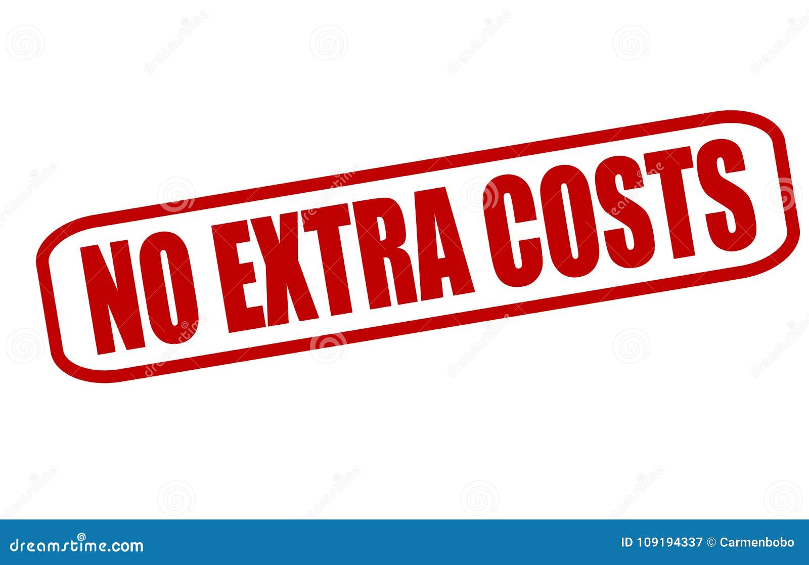 No extra costs stock illustration. Illustration of auxiliary - 109194337