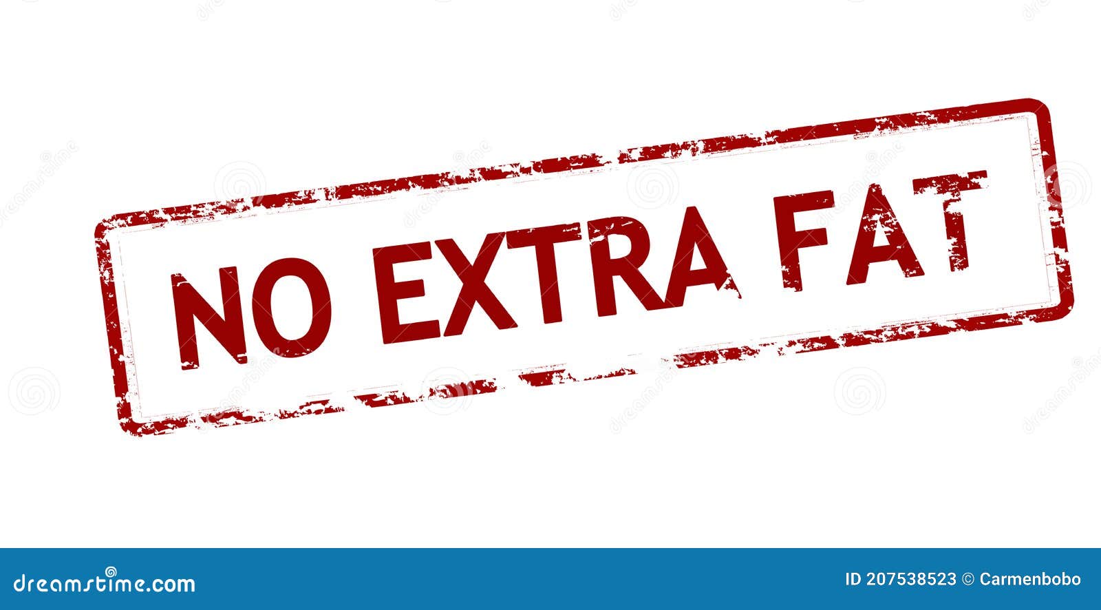 Stamp with Text No Extra Fat Stock Vector - Illustration of extra, sign ...