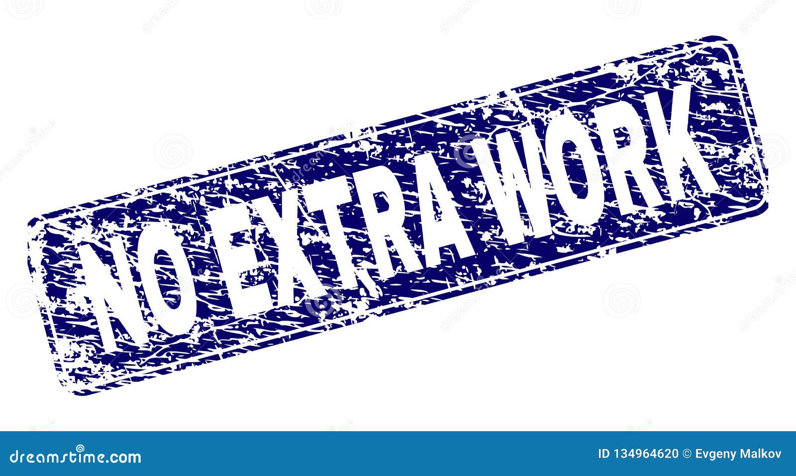 Grunge NO EXTRA WORK Framed Rounded Rectangle Stamp Stock Vector ...