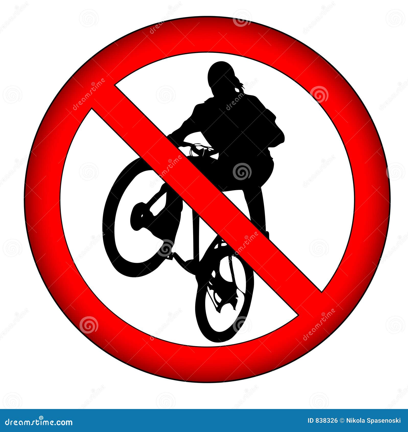 No extreme sports! stock illustration. Illustration of biker - 838326
