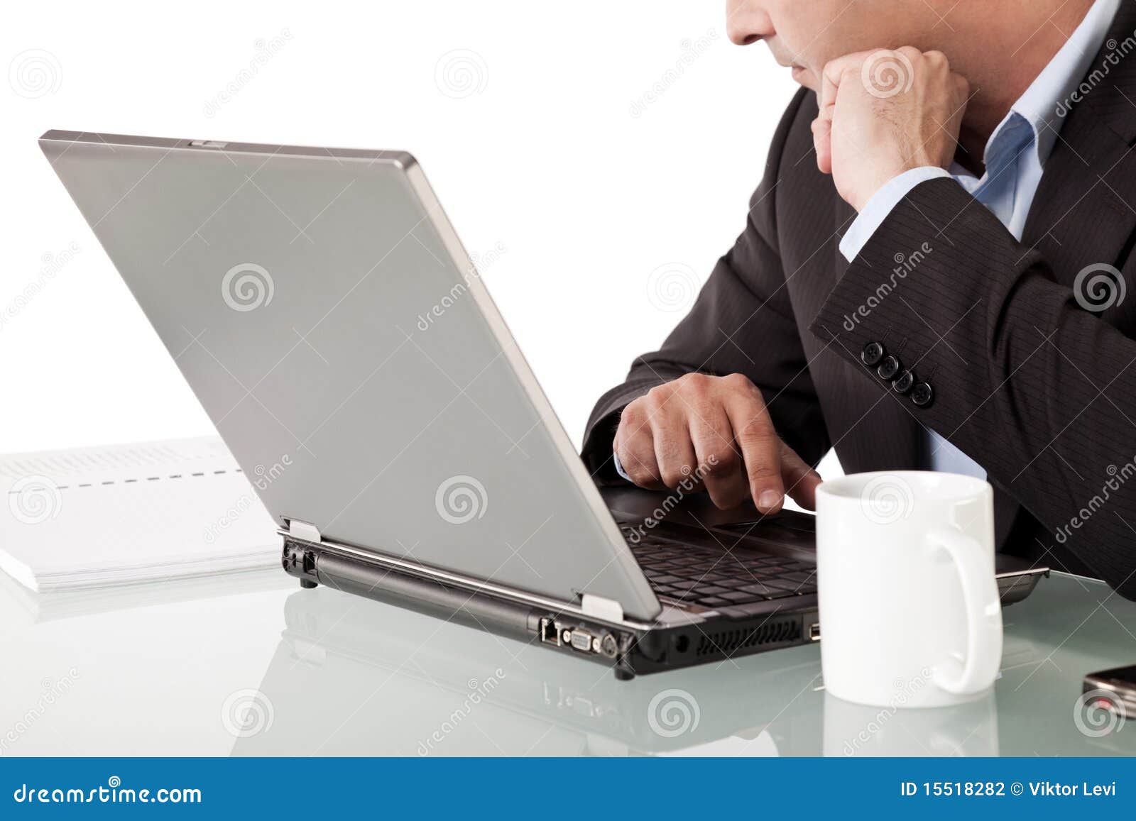 No Face Businessman Working Stock Photo - Image of busy, internet: 15518282