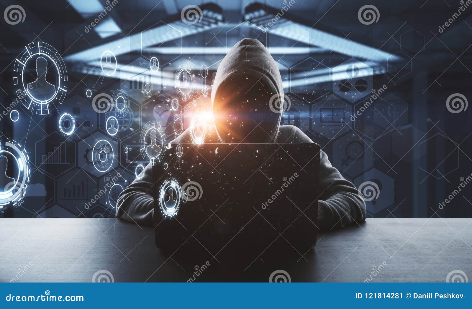 No Face Hacker at Digital Technology Interface Stock Image - Image of ...