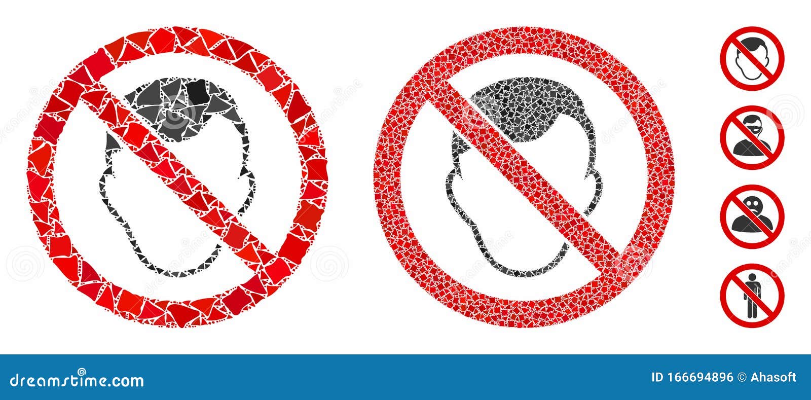 No Face Mosaic Icon of Bumpy Items Stock Vector - Illustration of item ...