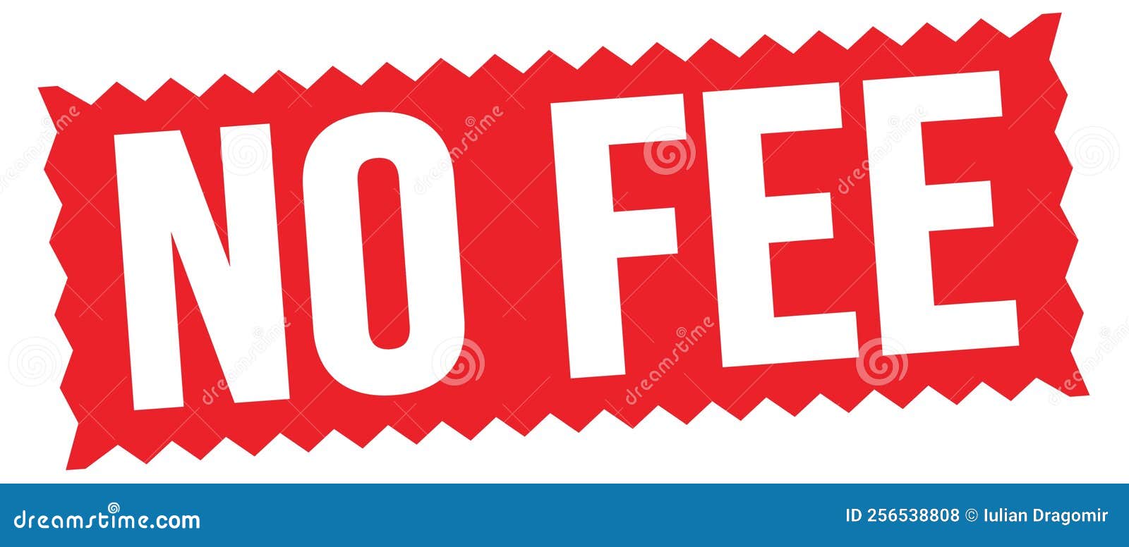 NO FEE Text Written on Red Stamp Sign Stock Illustration - Illustration ...