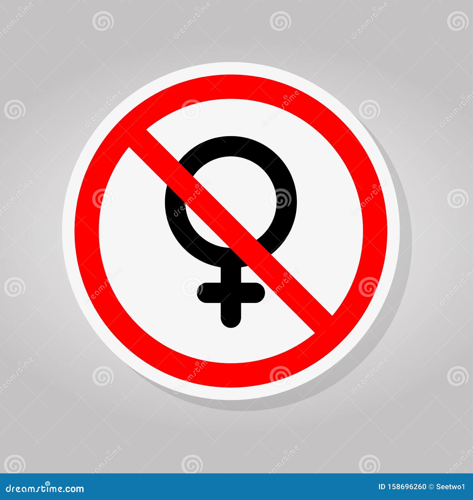 No Female Symbol Sing Isolate on White Background,Vector Illustration ...