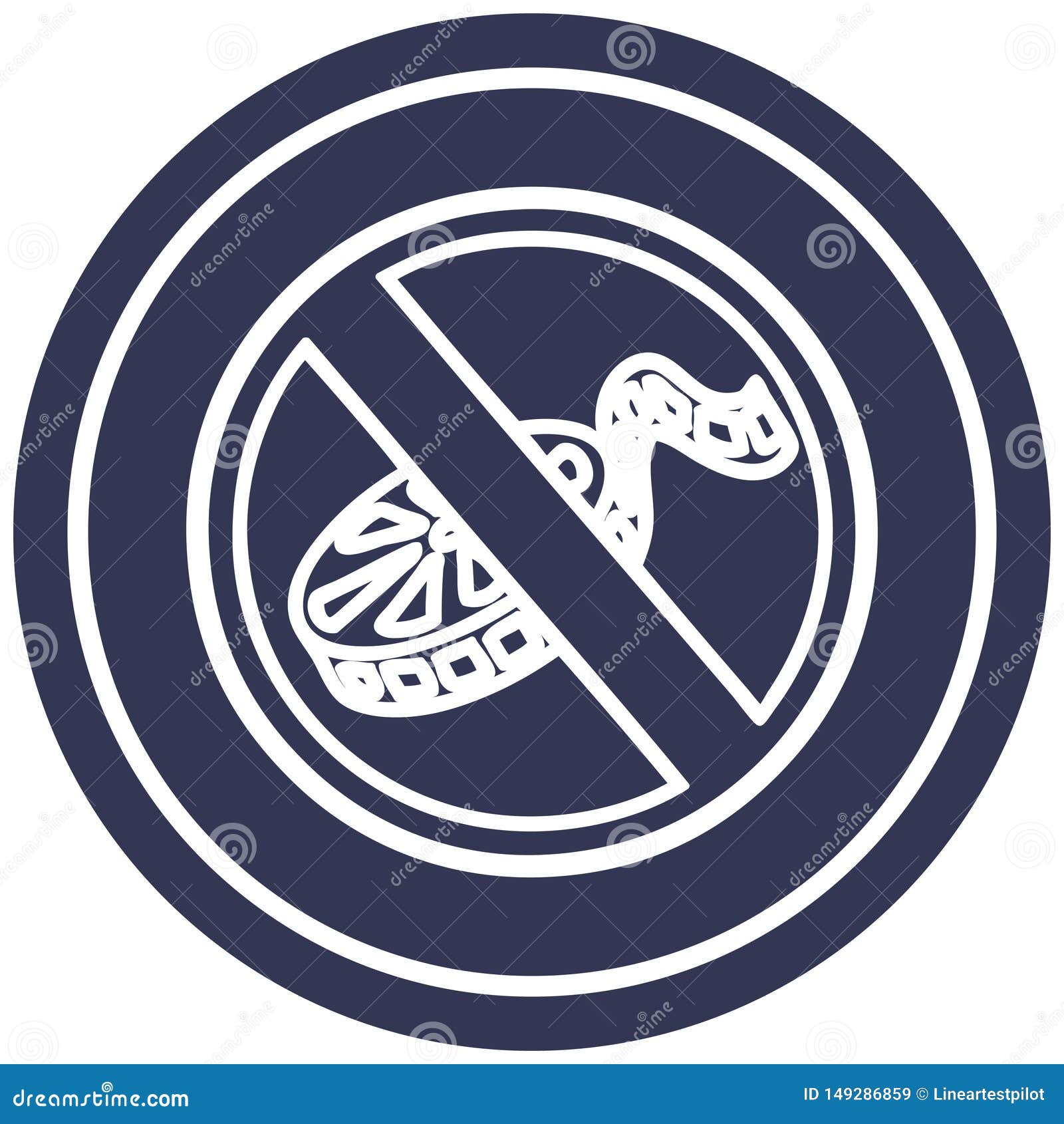 No filming circular icon stock vector. Illustration of clip - 149286859