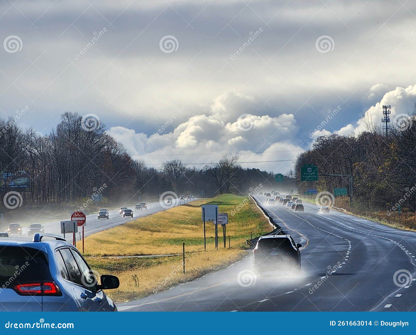 No Filter Highway Rain Road Weather Stock Photo - Image of highway ...