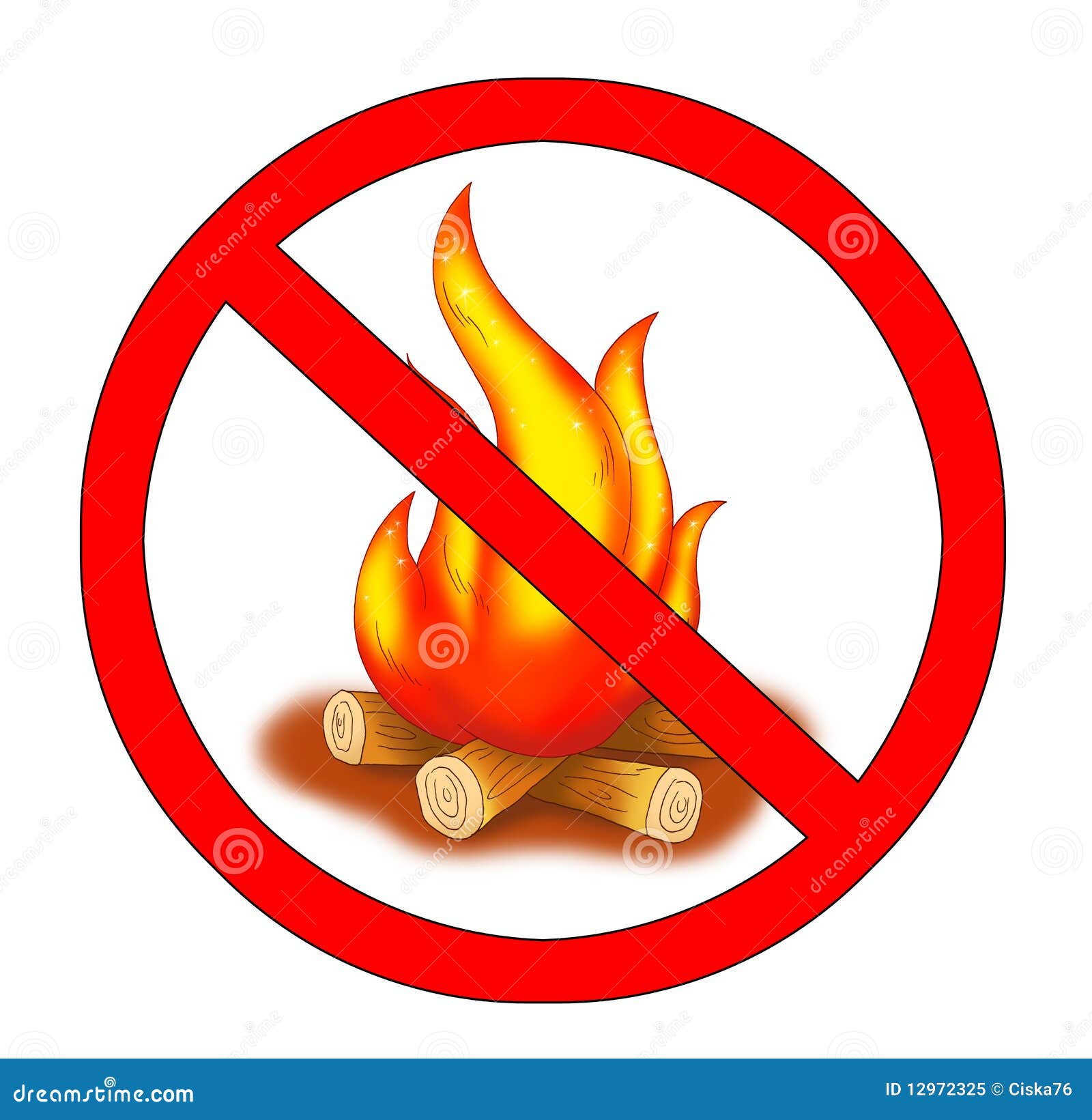 No fire stock illustration. Illustration of color, sign - 12972325