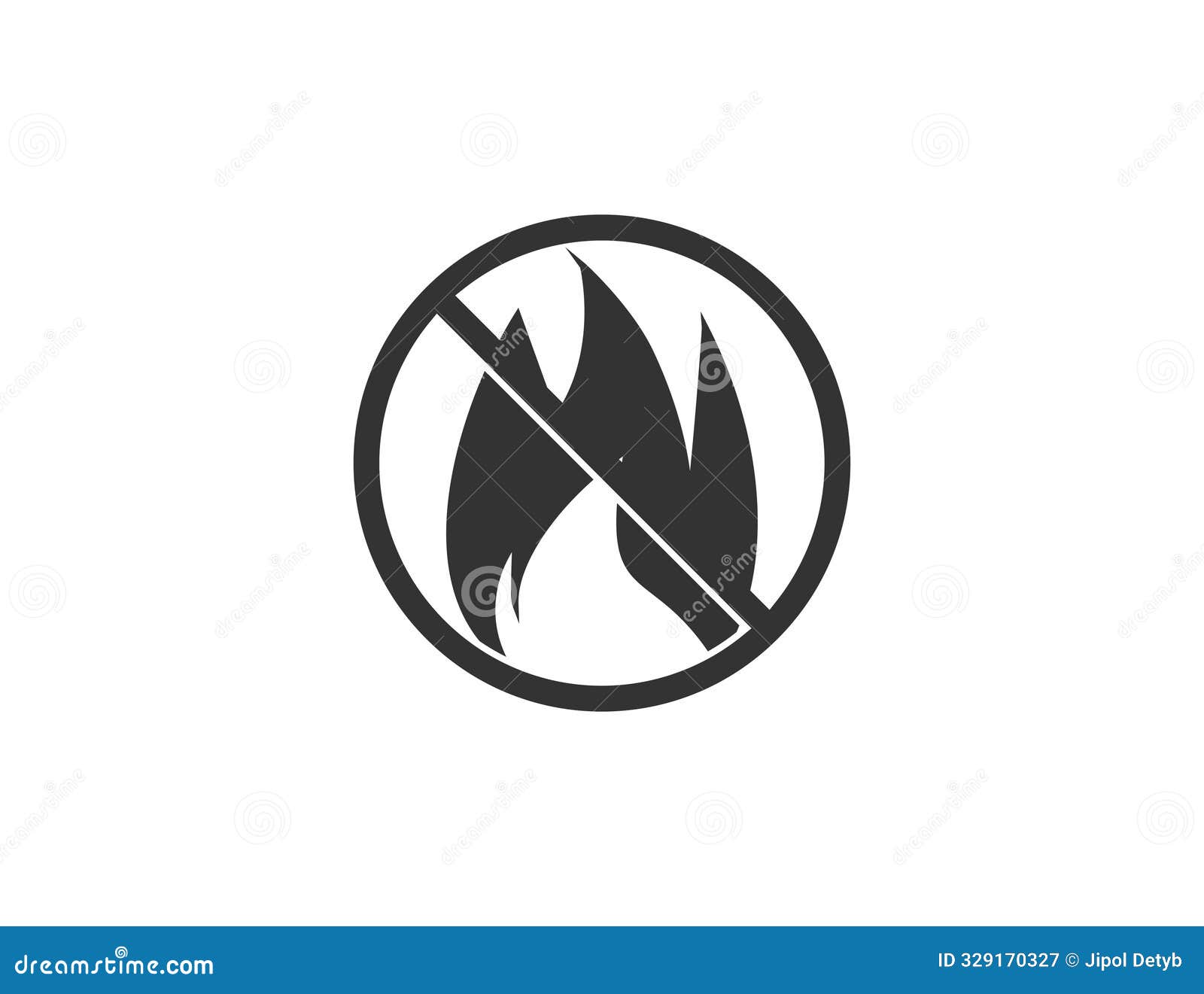 No Fire Allowed, Fireproof Icon. Vector Illustration. Stock ...