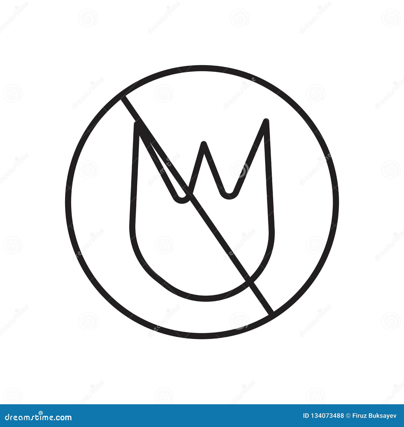 No Fire Allowed Icon Vector Isolated on White Background, No Fire ...