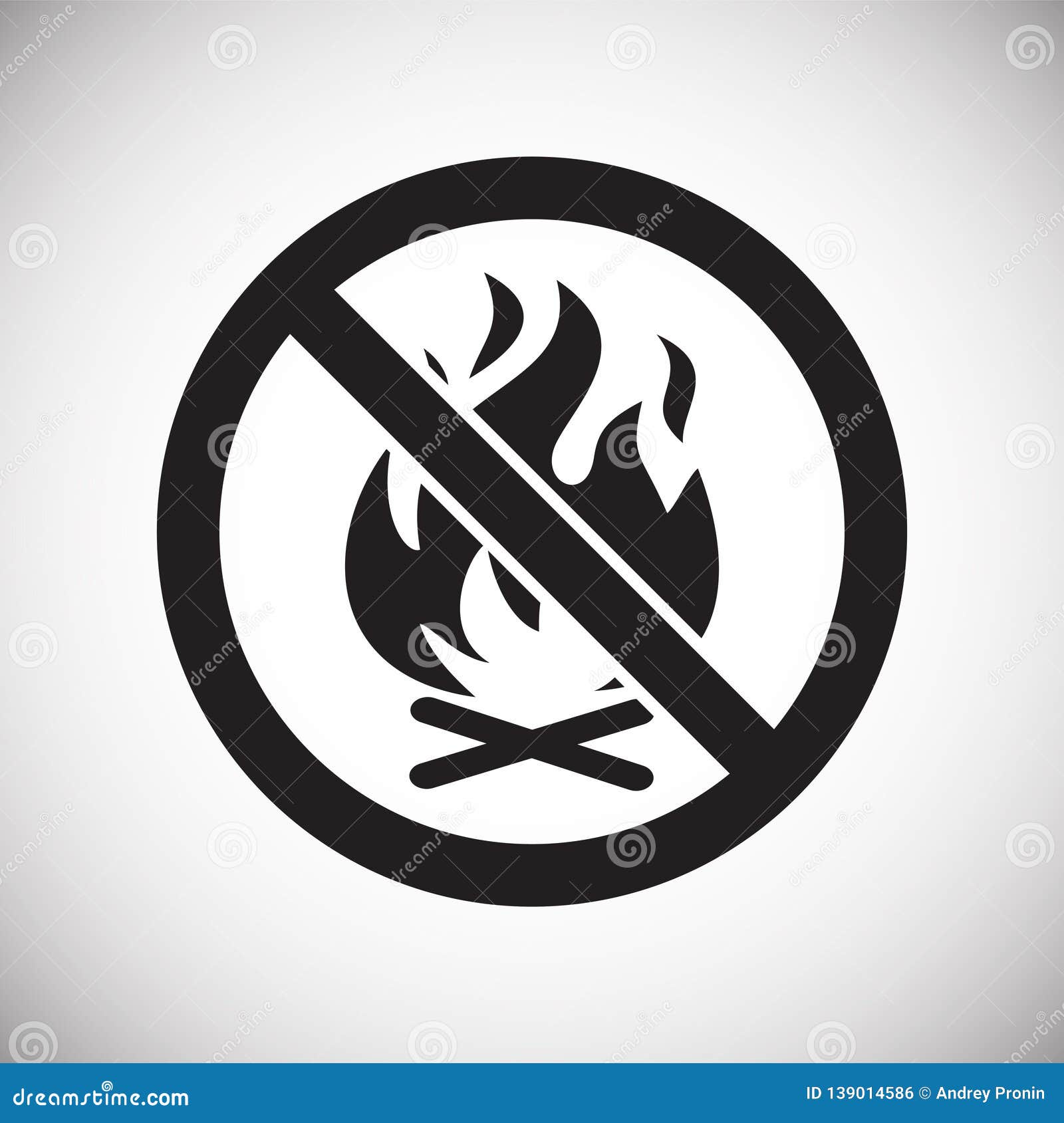 No Fire Allowed Sign on White Background for Graphic and Web Design ...