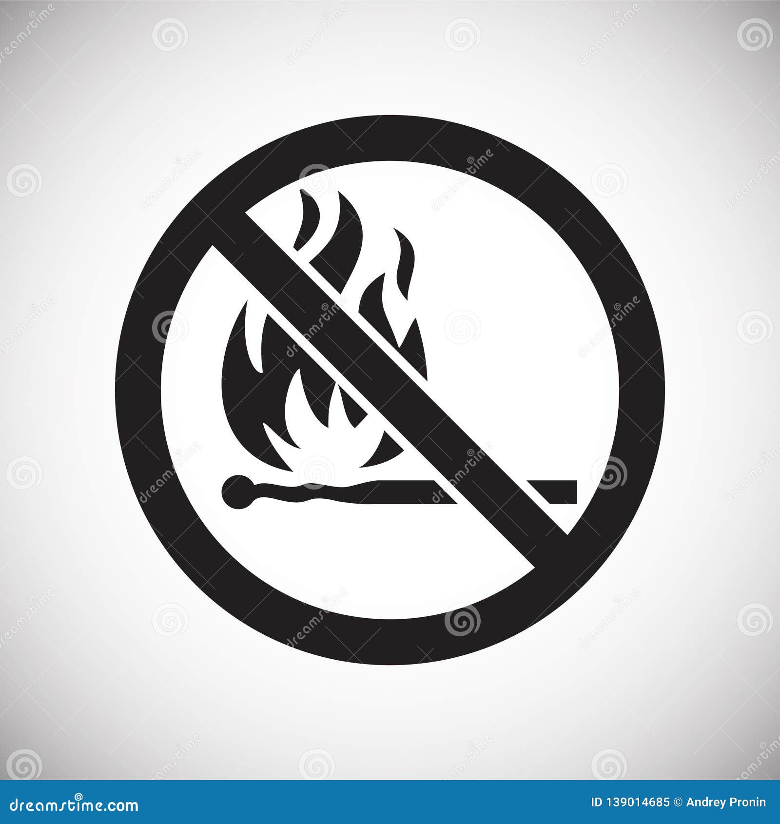 No Fire Allowed Sign on White Background for Graphic and Web Design ...