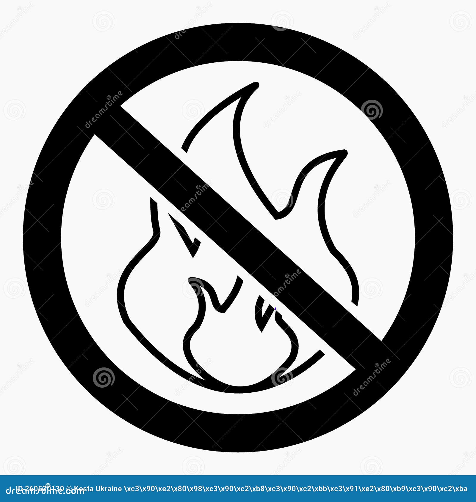 No Fire Icon. Dangerous Fire Stock Vector - Illustration of fires ...