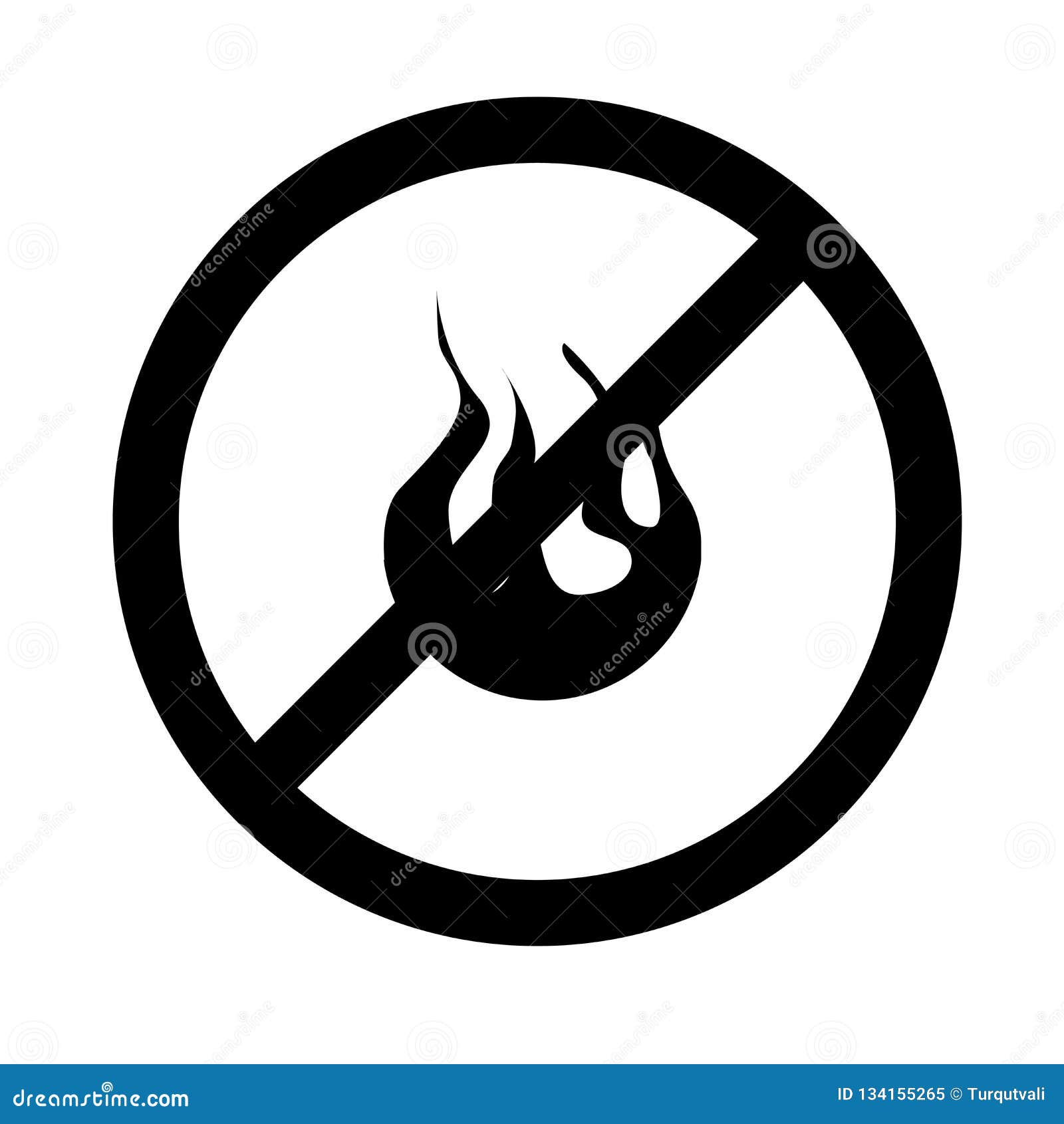 No Fire Icon Vector Sign and Symbol Isolated on White Background, No ...