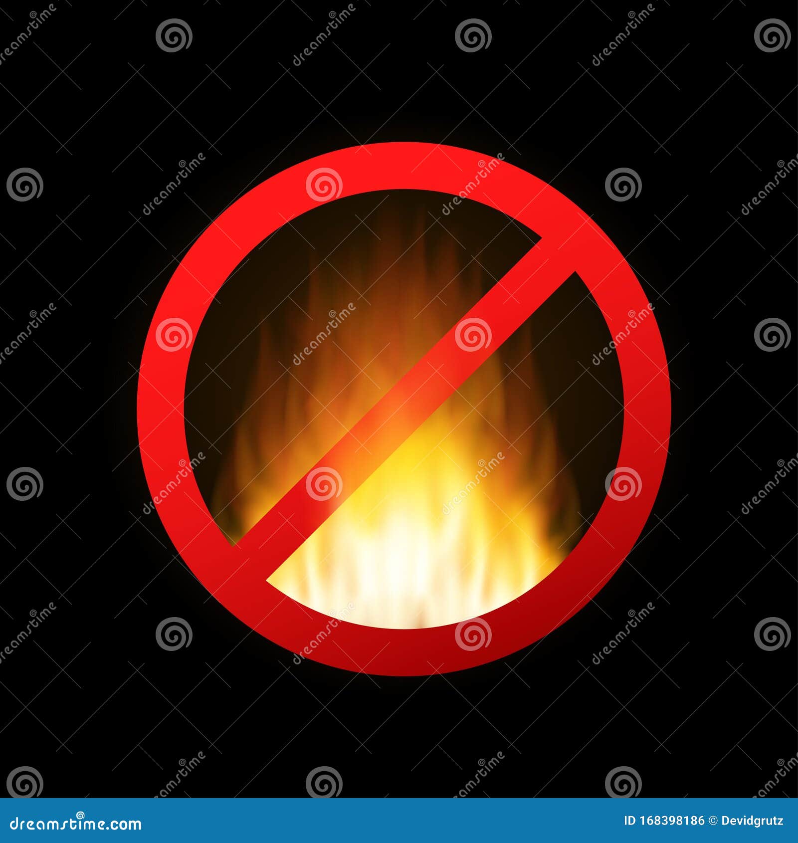 No Fire, No Open Flame Sign. Vector Isolated Illustration ...